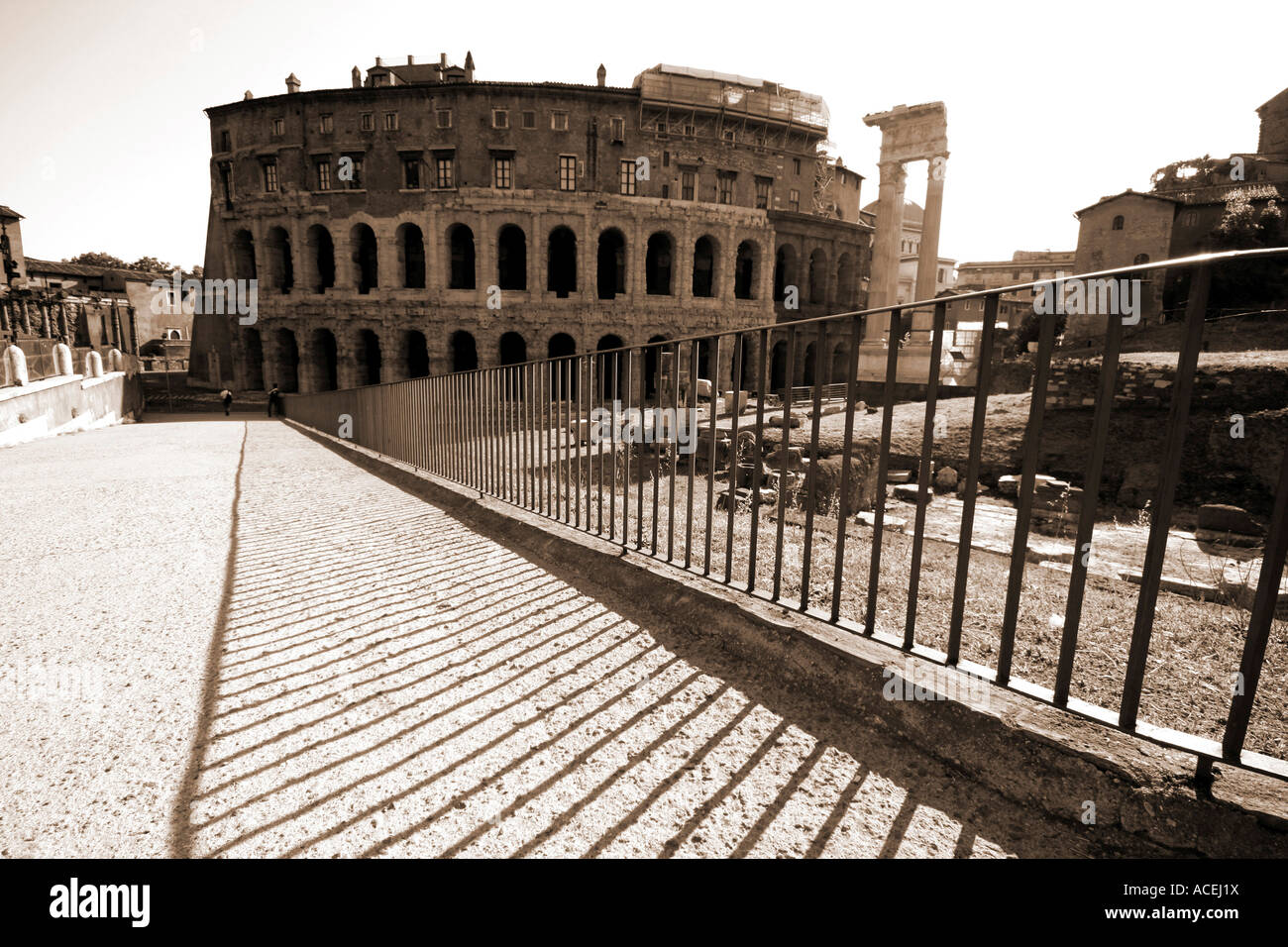Ancient Roman theater, Rome, Italy Stock Photo - Alamy