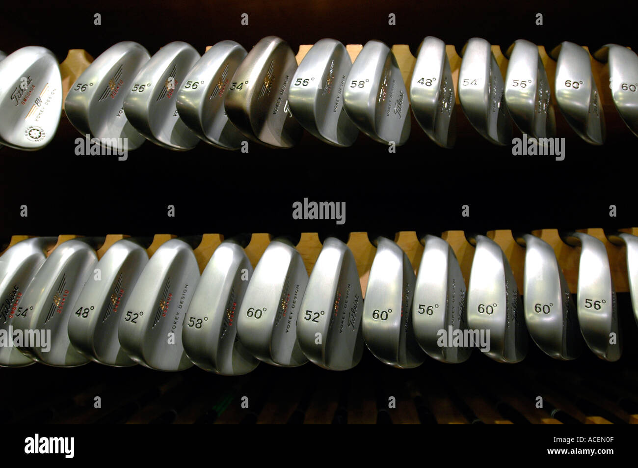 Golf clubs at the New York Golf Center Stock Photo - Alamy