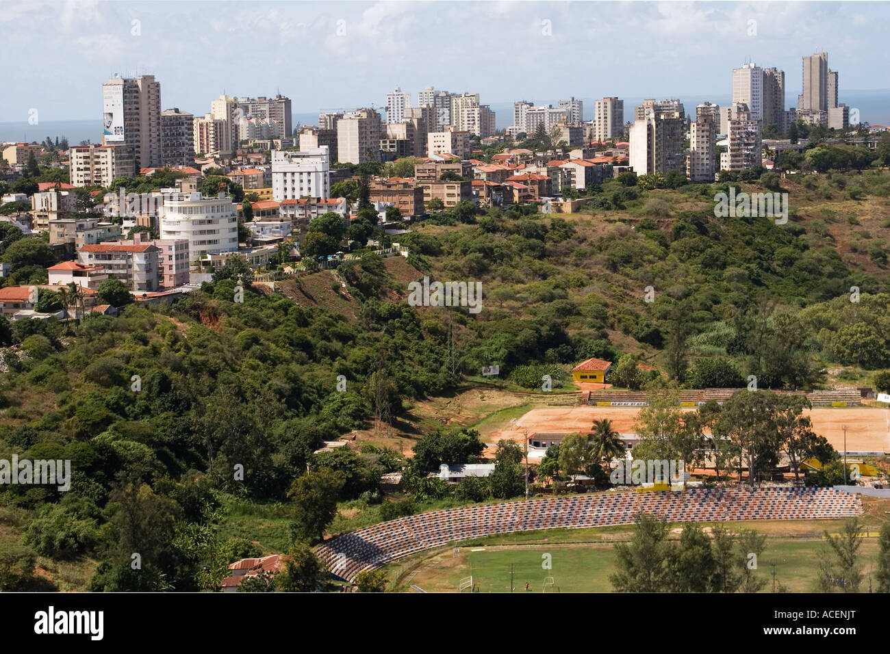 Polana District, to East and Maputo Bay, Maputo, Mozambique, South East ...