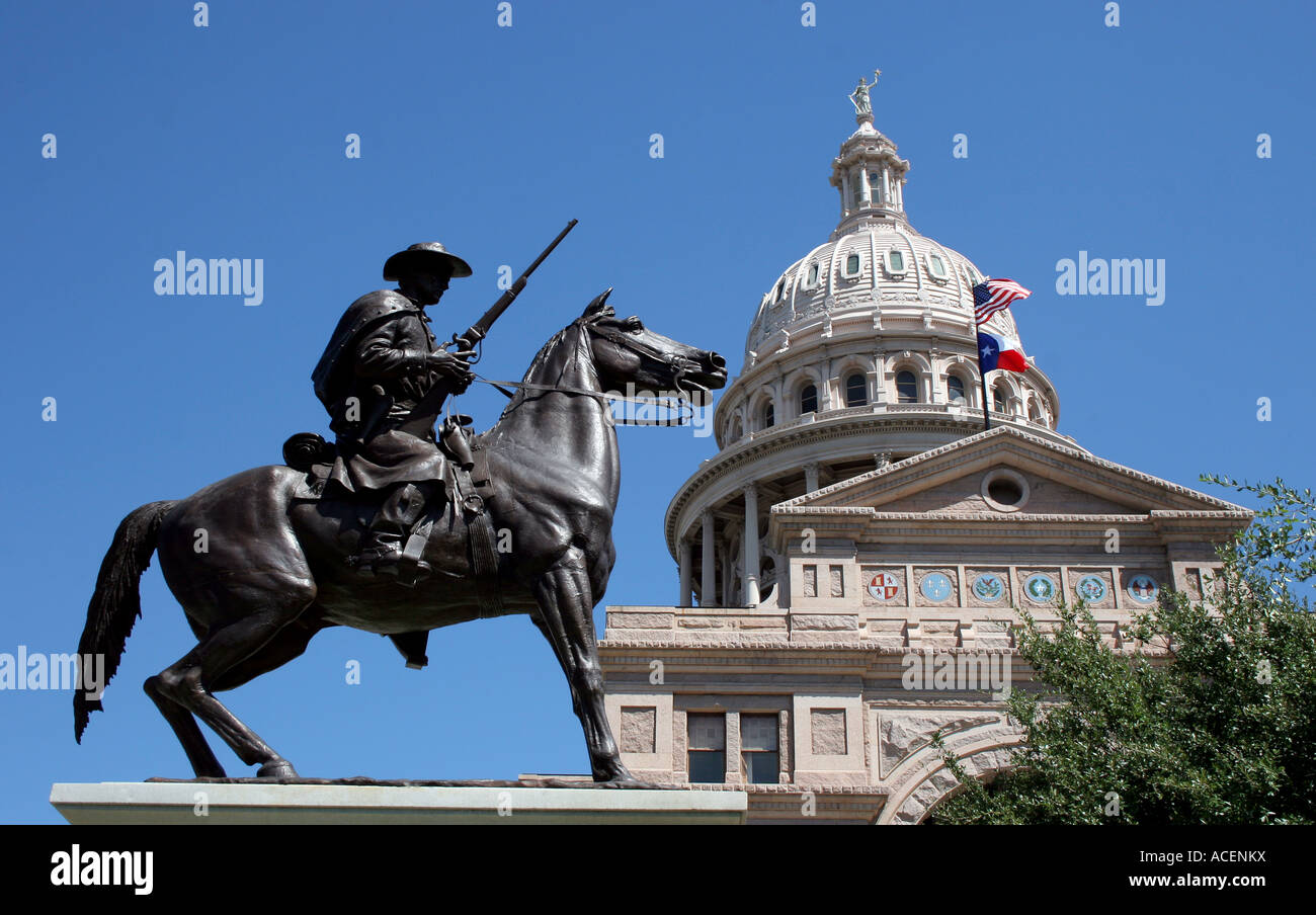 Texas Cavalry statue State Capitol and Capitol Grounds Austin Texas USA ...