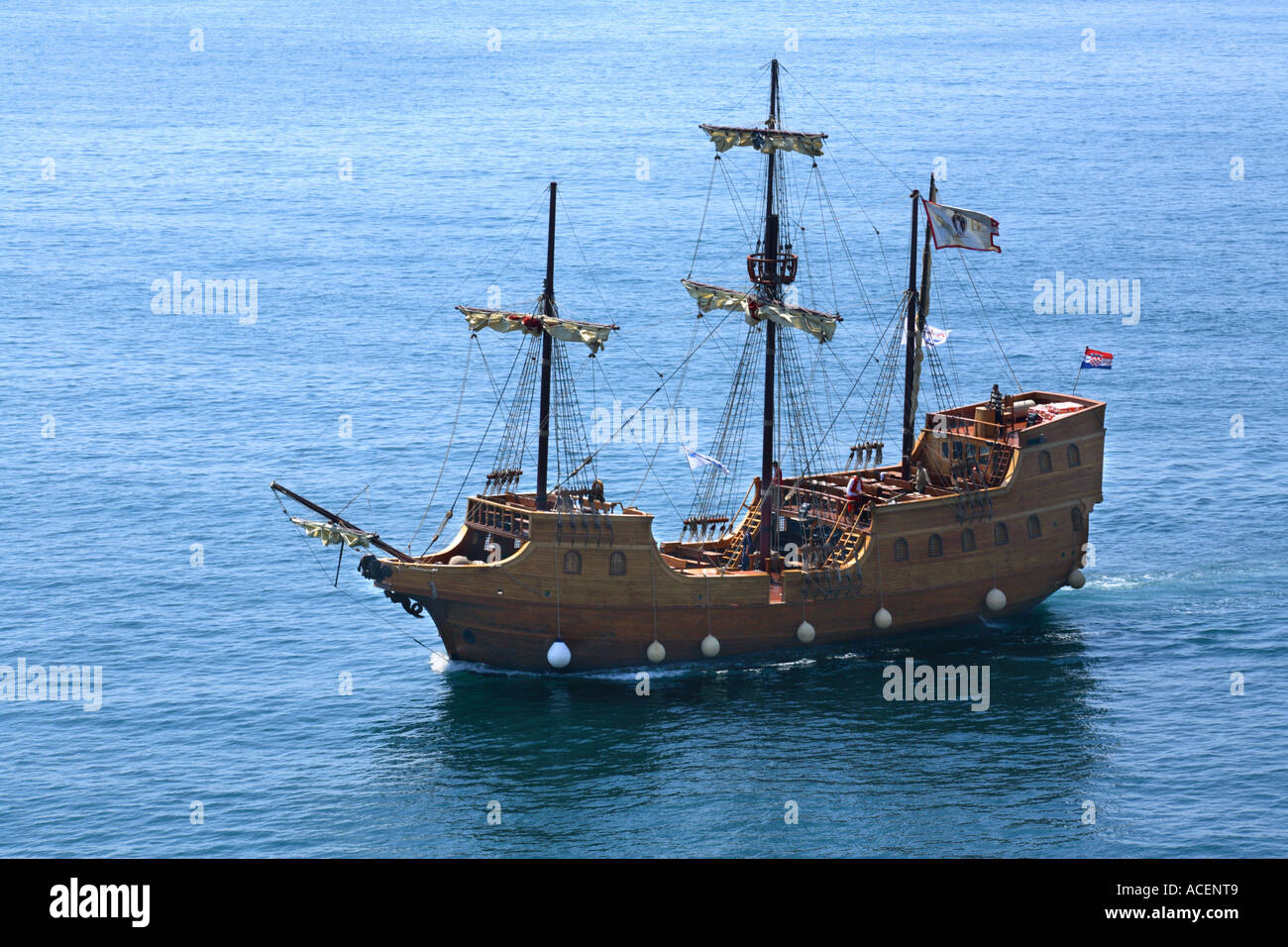 Wooden frigate in Dubrovnik Stock Photo - Alamy