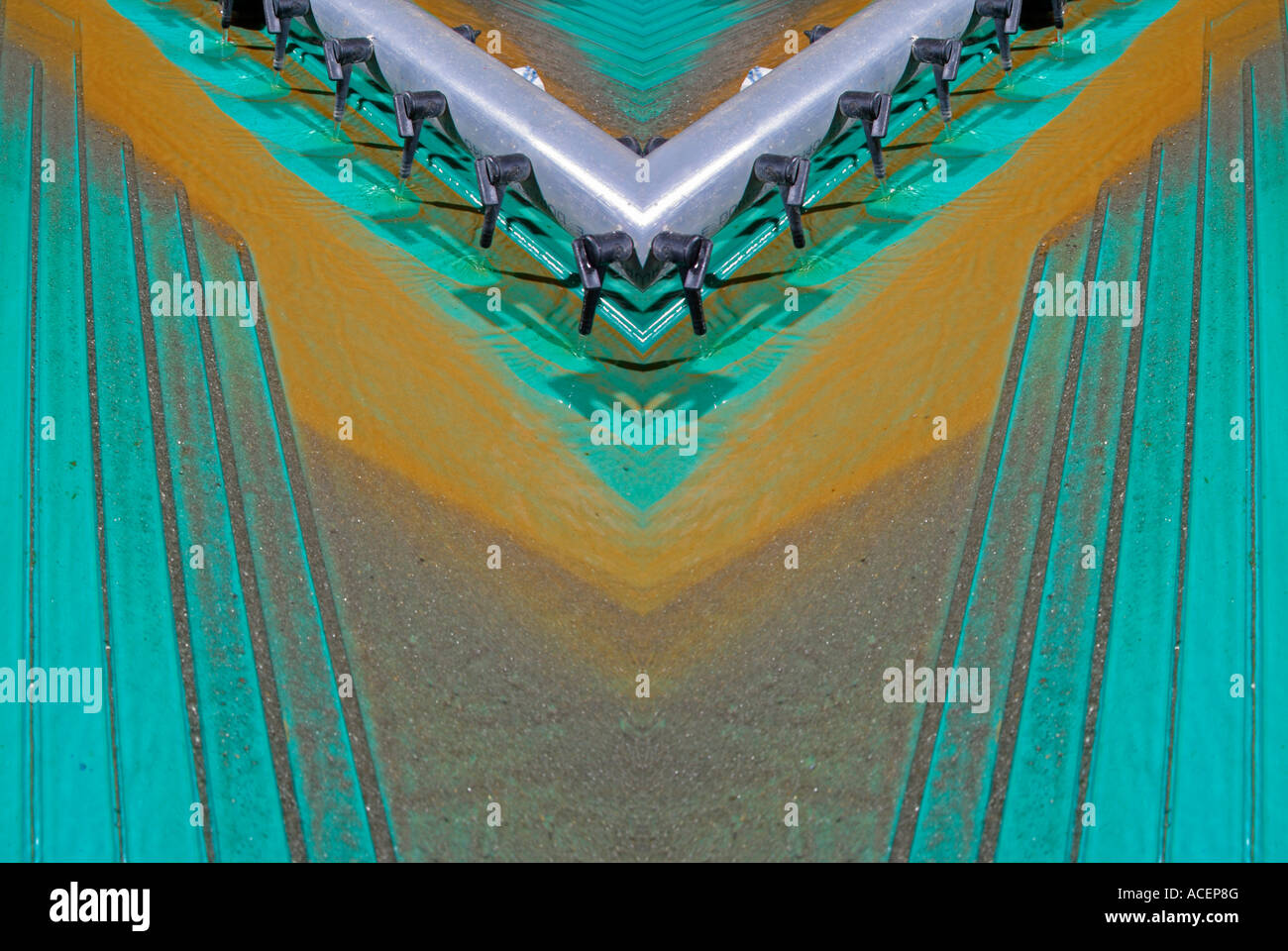 Cleaning gravity concentrate showing separation of gold metal in close ...