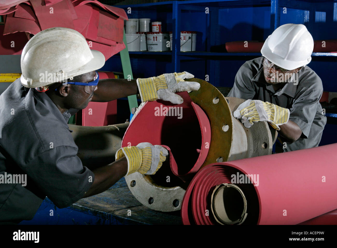 Rubber lining slurry pipes hi-res stock photography and images - Alamy