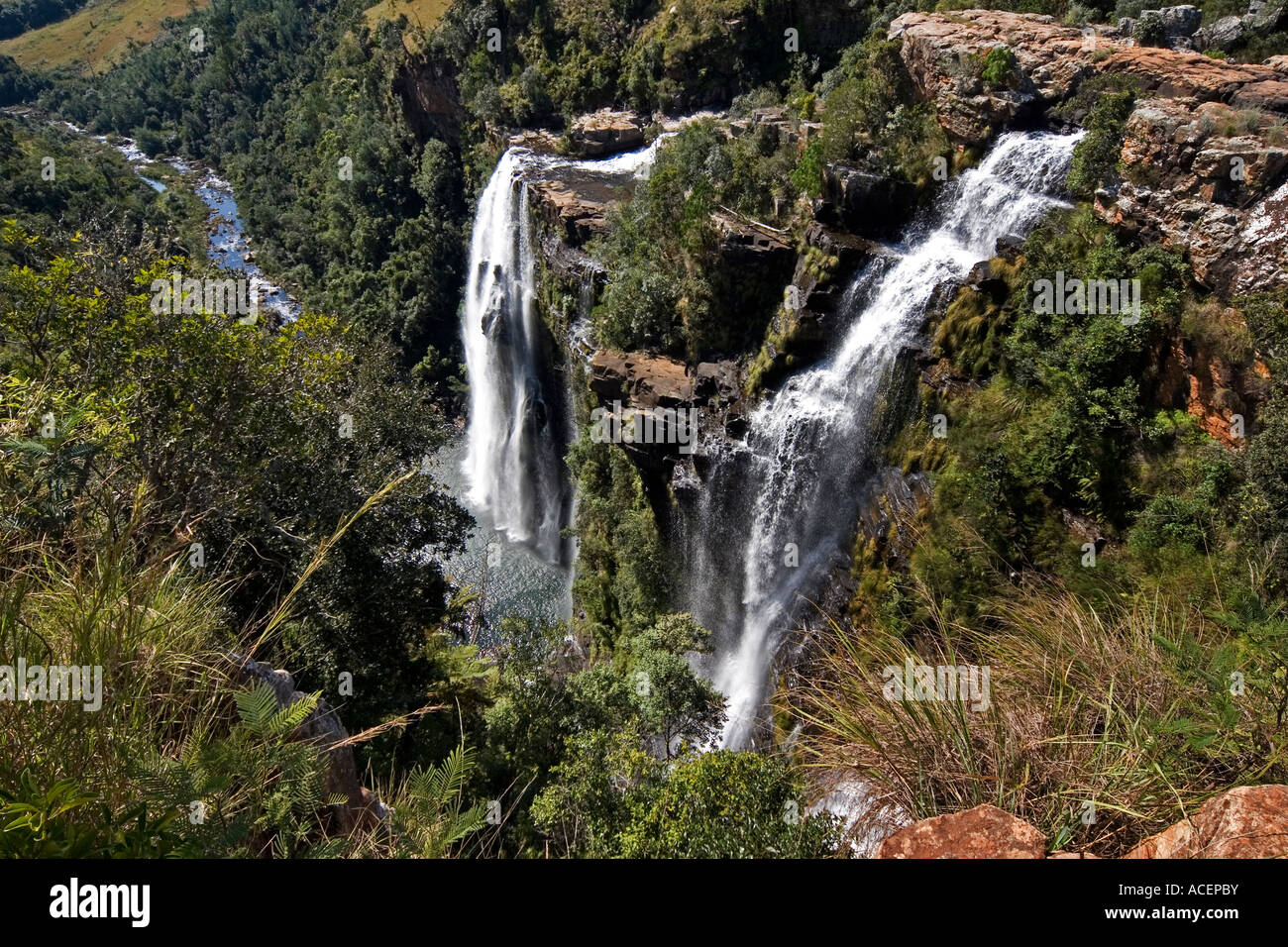 Lisbon Falls near Graskop, Eastern Transvaal, South Africa Stock Photo ...