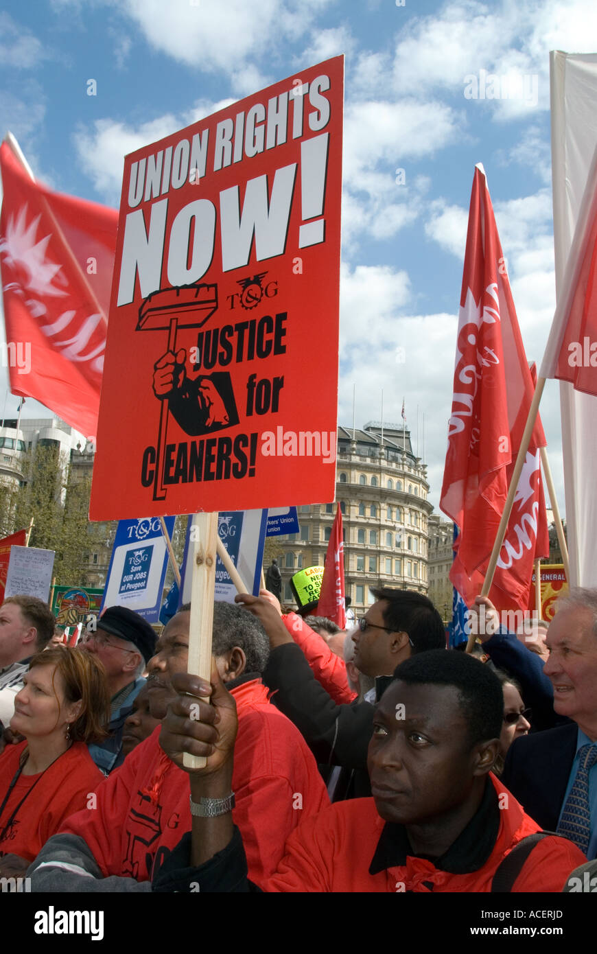 TUC March For Workplace Justice, London, UK. Mayday May 1st 2006 Stock ...