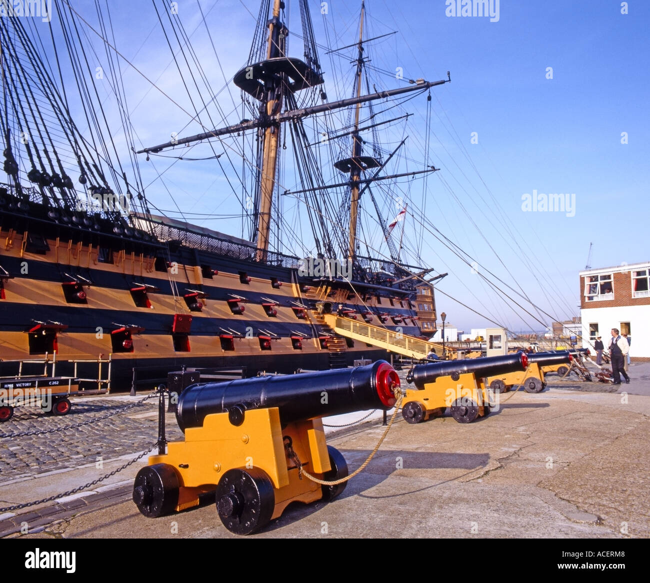HMS Victory in Portsmouth Historic Dockyard, Hampshire, UK Stock Photo ...