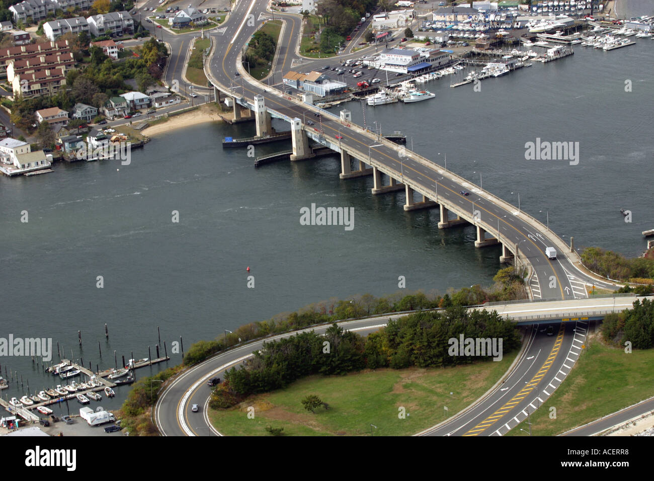Aerial view of bridge Stock Photo - Alamy