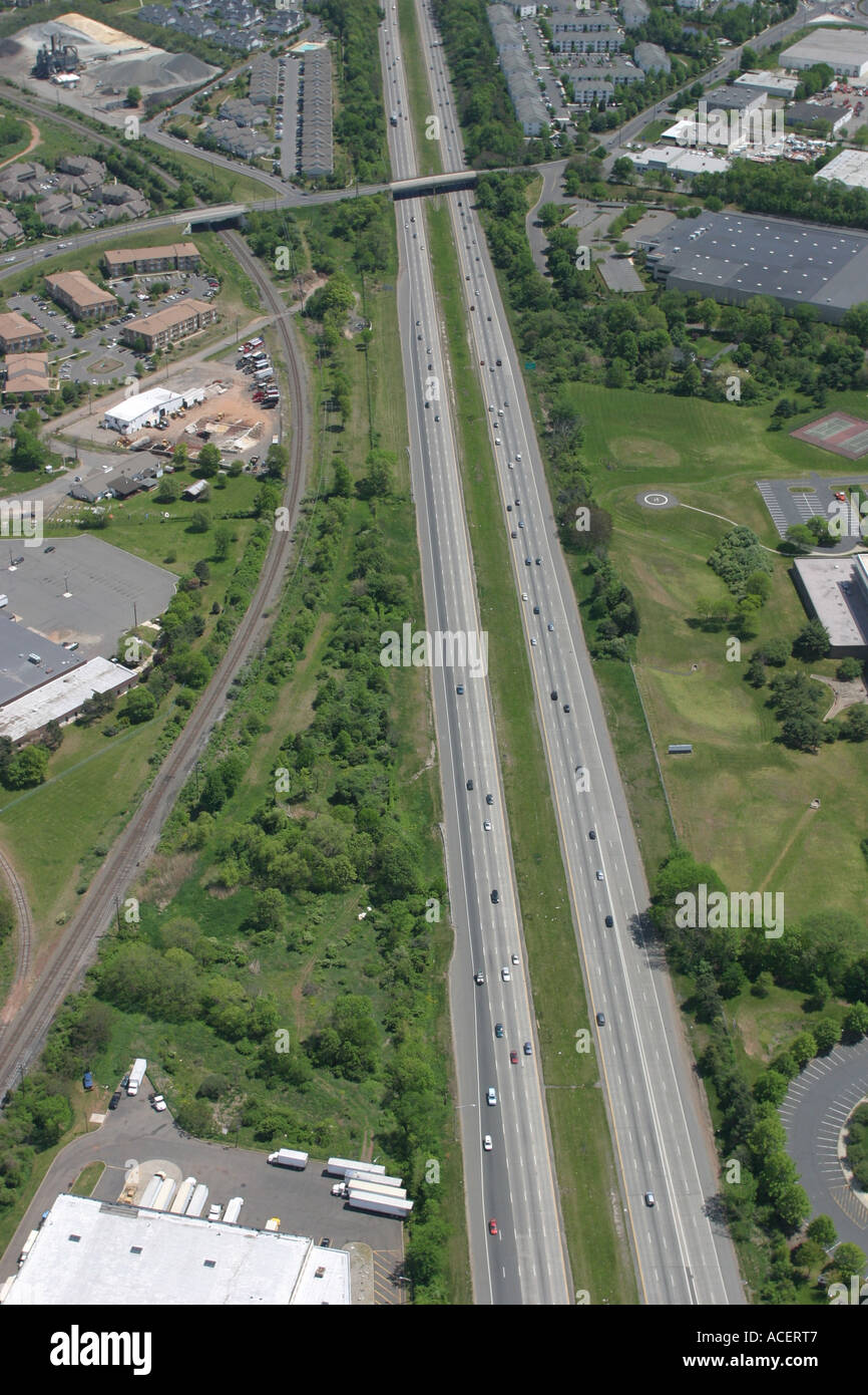 Aerial view of highway in New Jersey Stock Photo - Alamy
