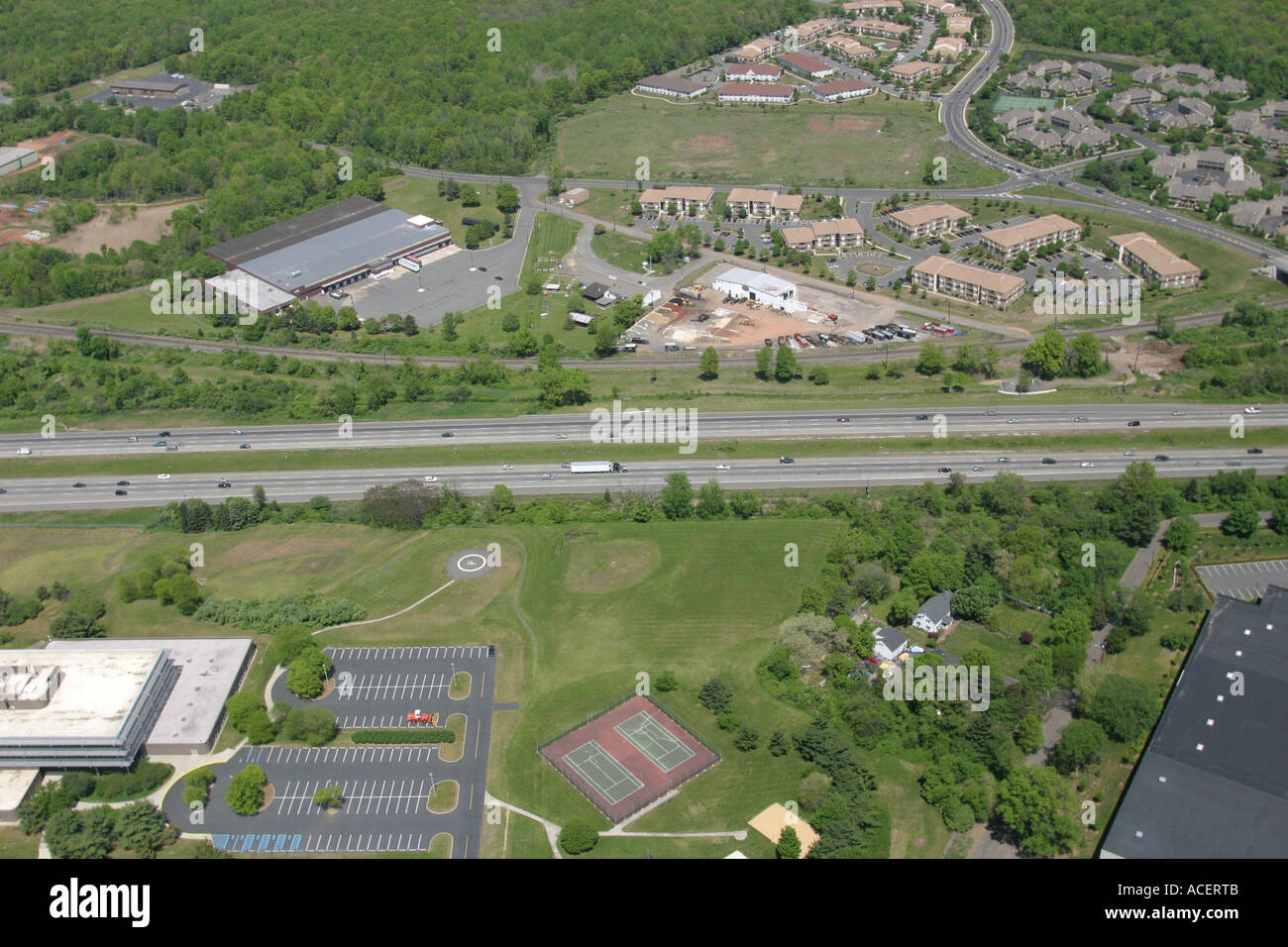 Aerial view of highway in New Jersey Stock Photo - Alamy