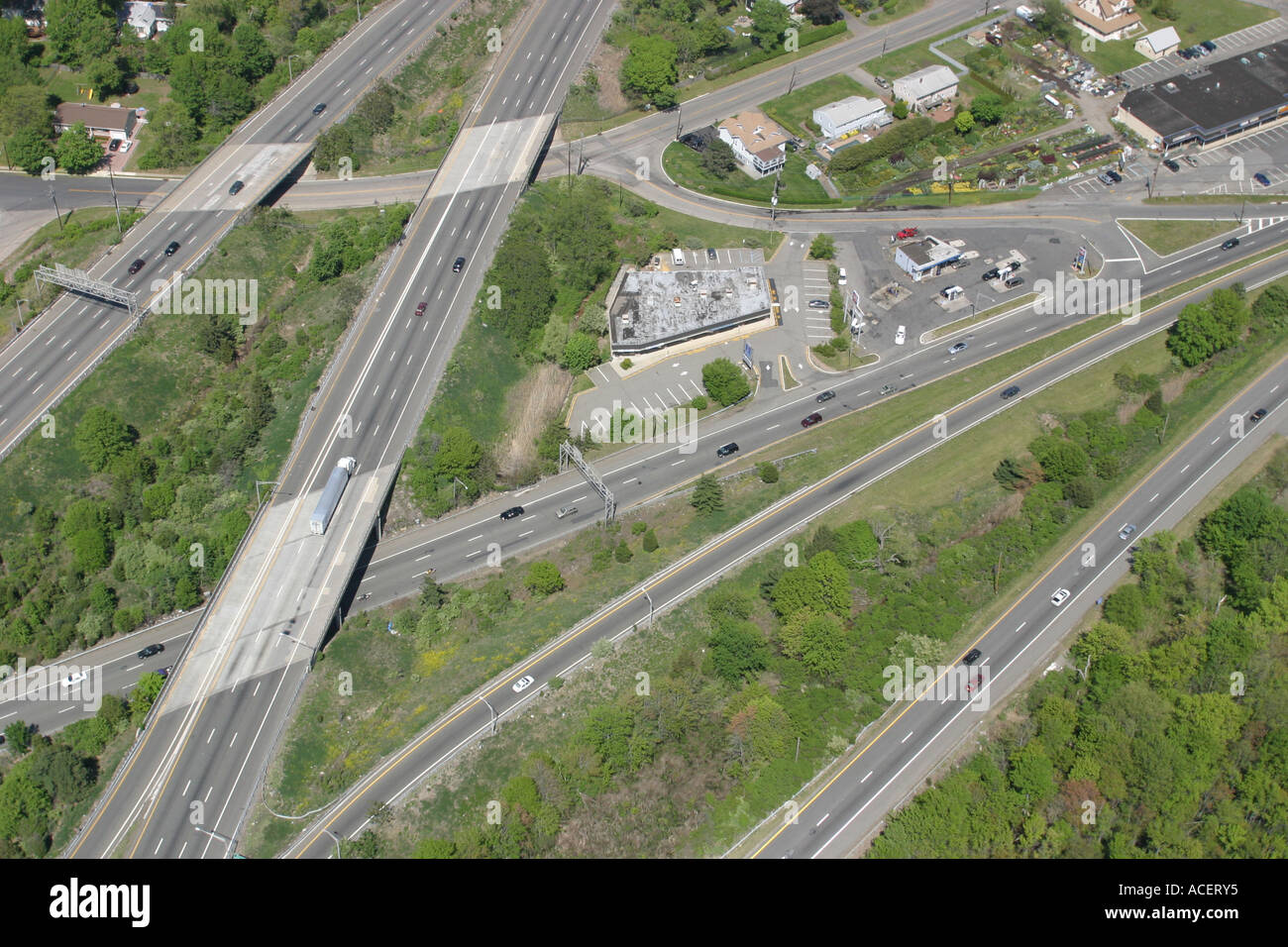 Aerial view of highway in New Jersey Stock Photo - Alamy