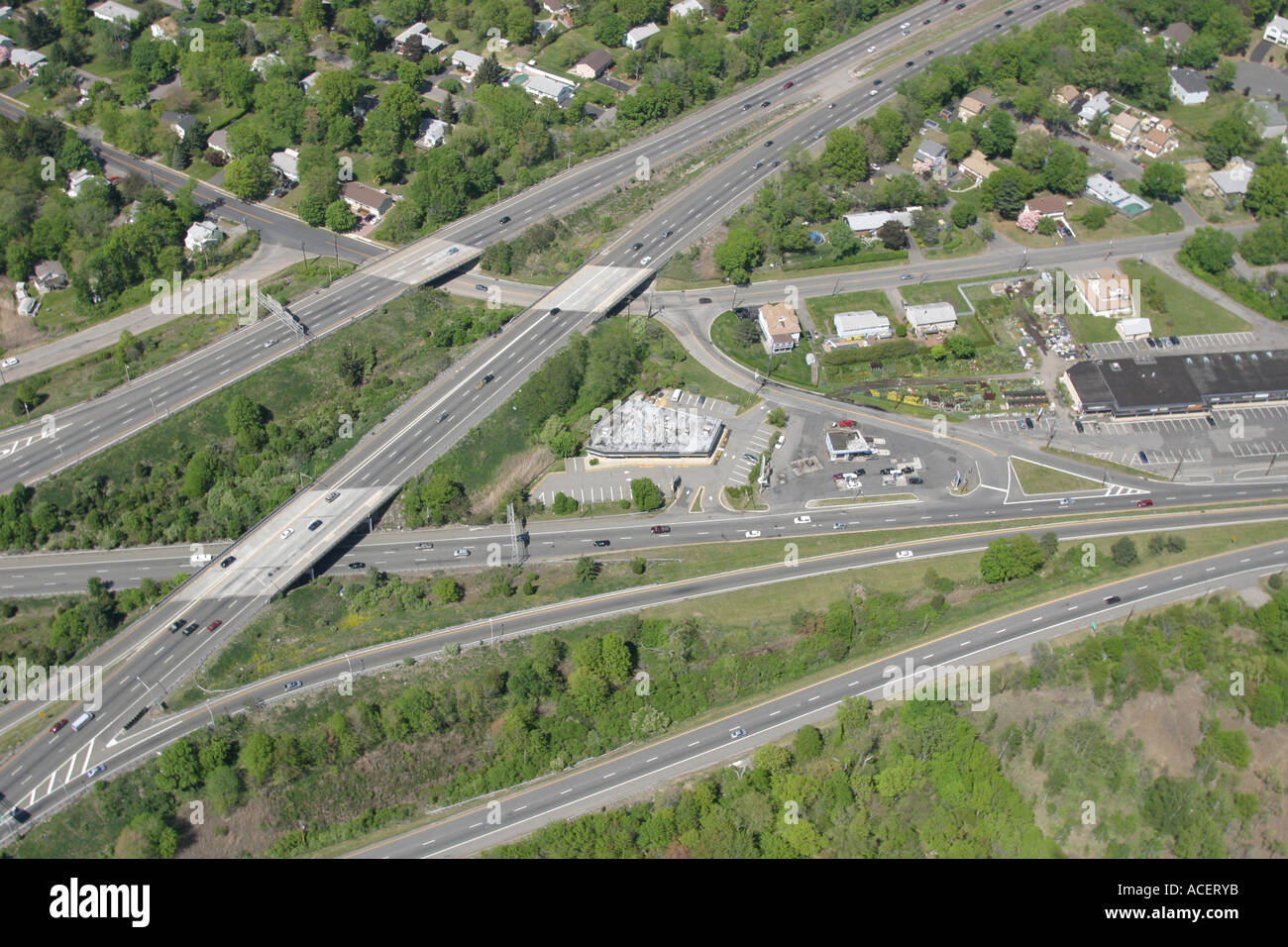 Aerial view of highway in New Jersey Stock Photo - Alamy