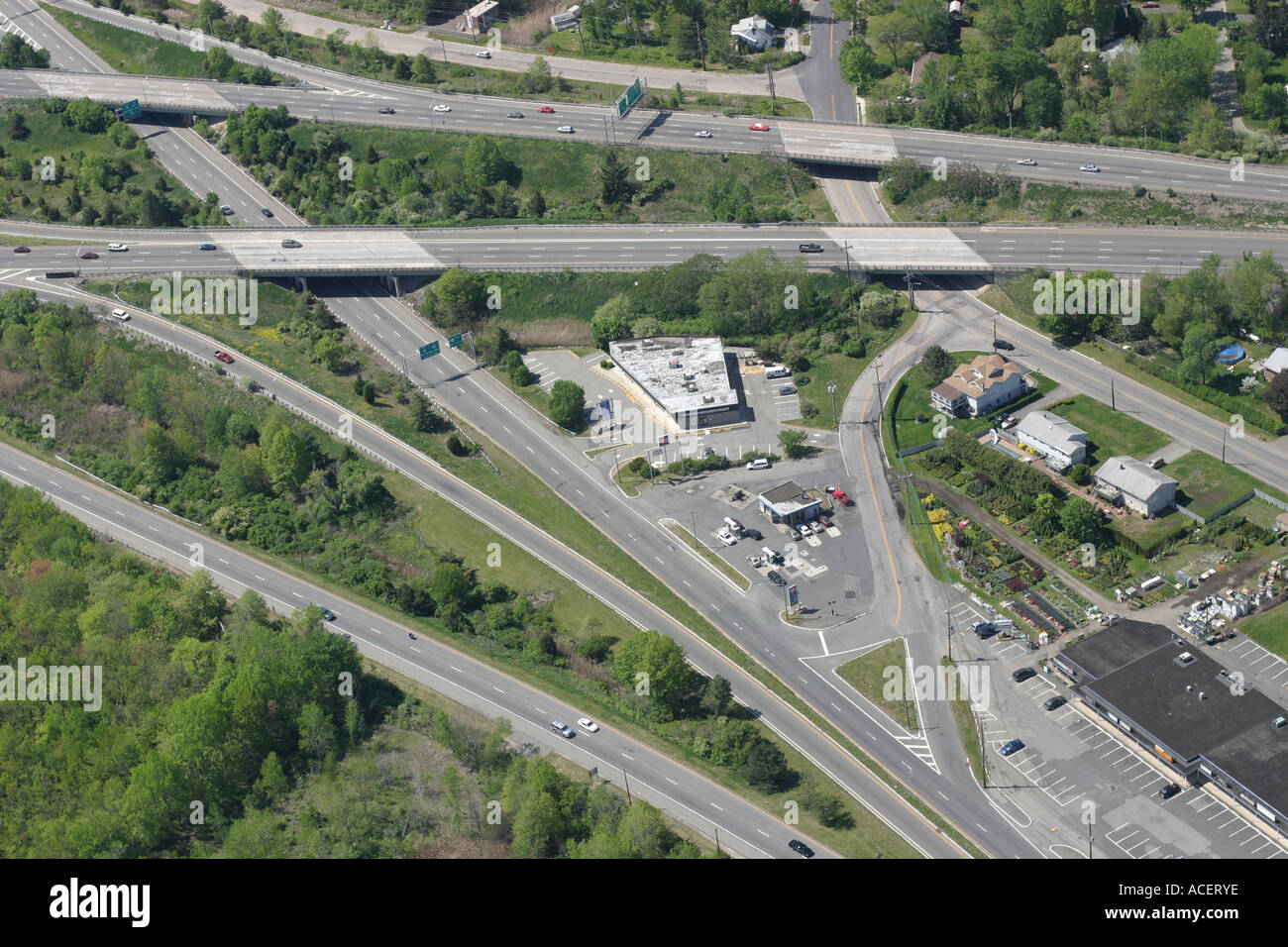 Aerial view of highway in New Jersey Stock Photo - Alamy