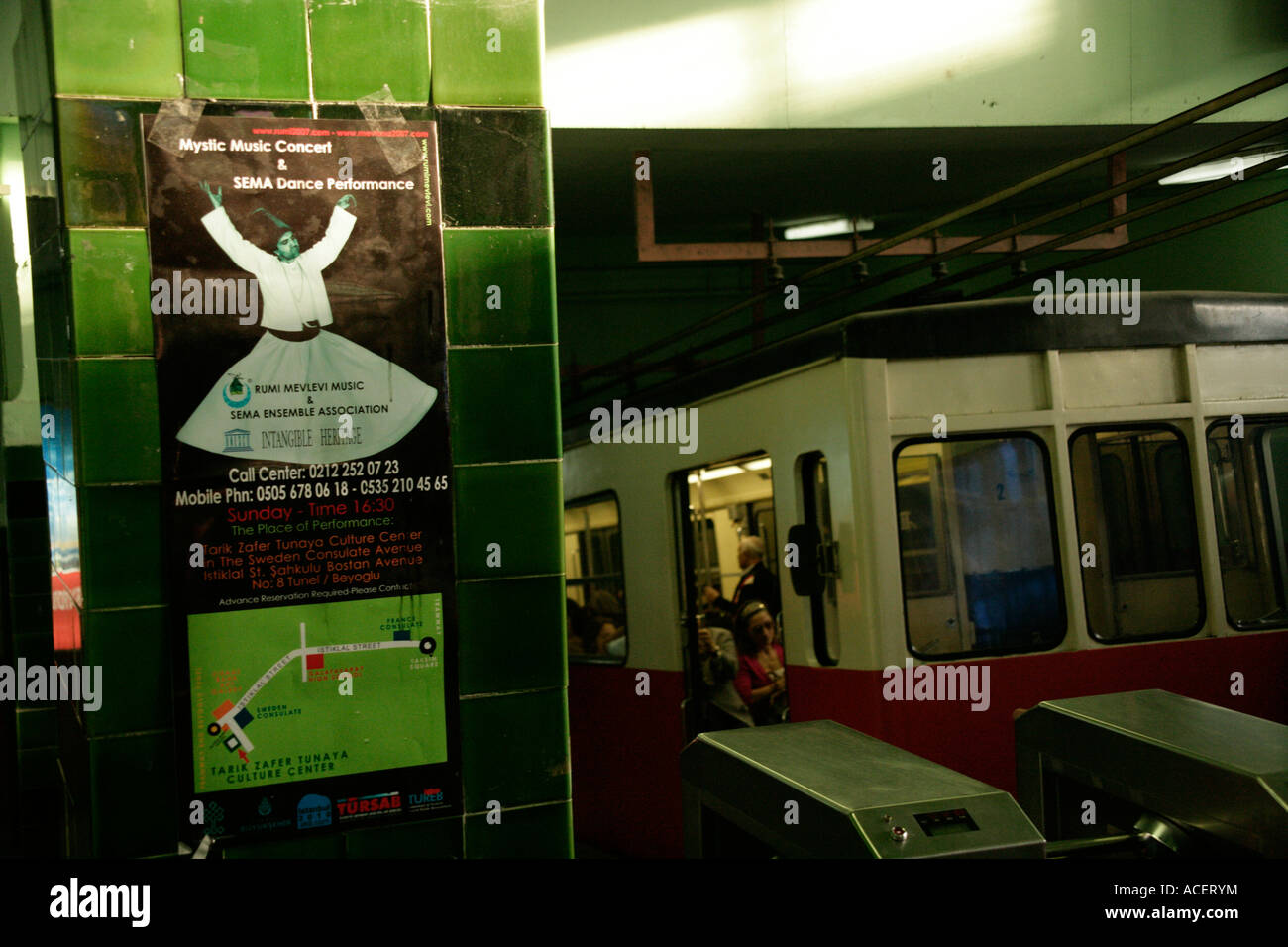 Funicular railway at Tunel, Istanbul, Turkey Stock Photo - Alamy