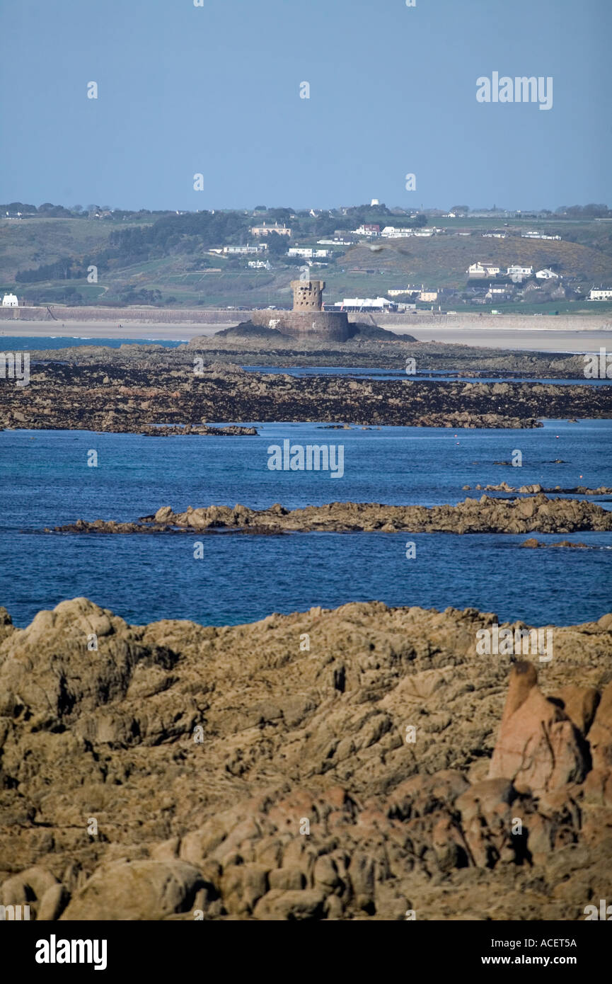 Rocco Tower St Ouens Bay Jersey Channel Islands Stock Photo - Alamy