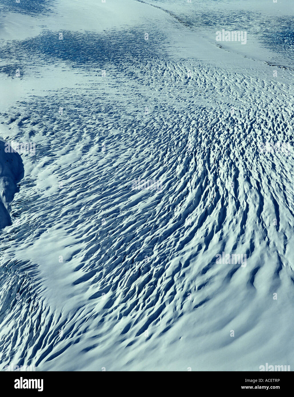 Texture of snow ripples Stock Photo - Alamy