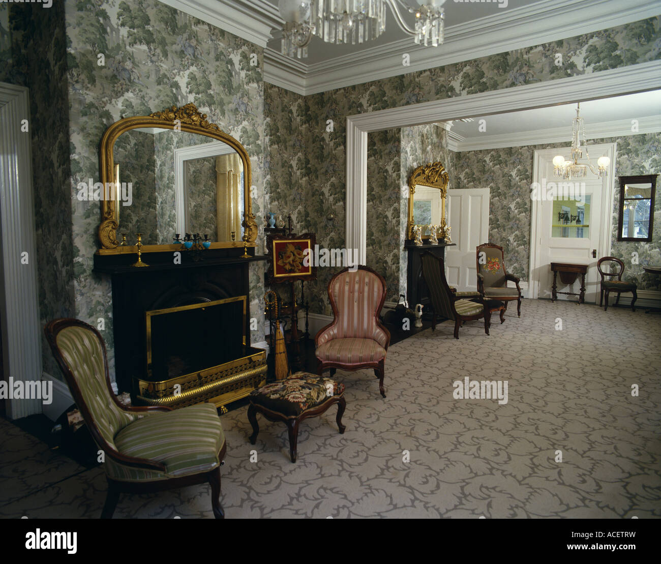 Formal interior fireplace Stock Photo - Alamy