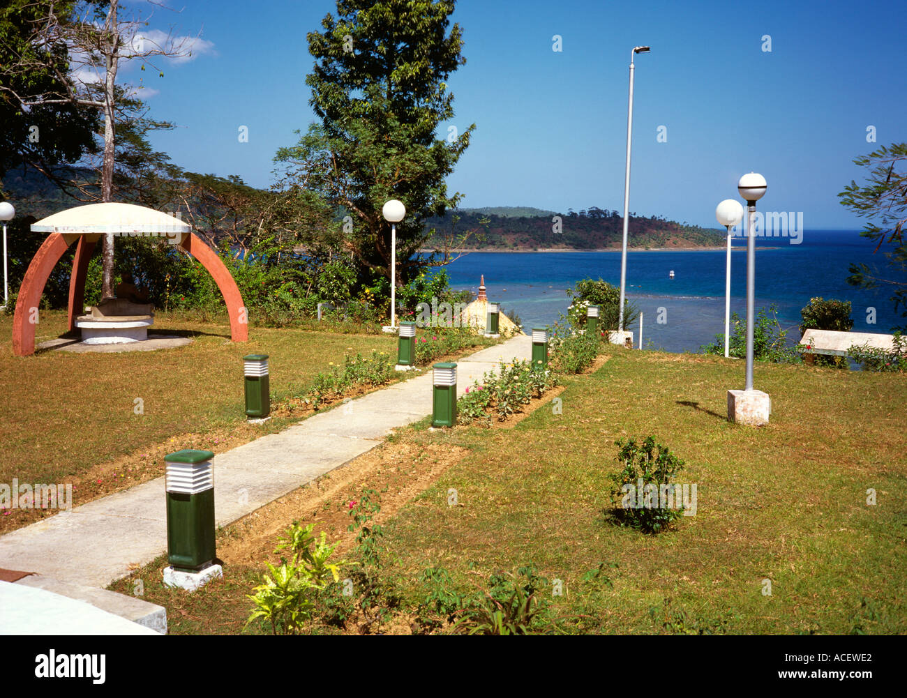 India Andaman Islands Port Blair garden of Megapode Nest Hotel ...