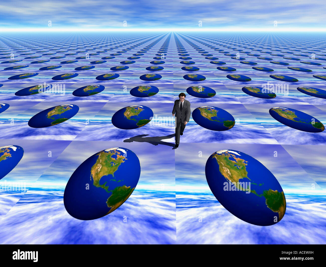 Small World A 3D Conceptual Image Dealing With Globalization Stock ...