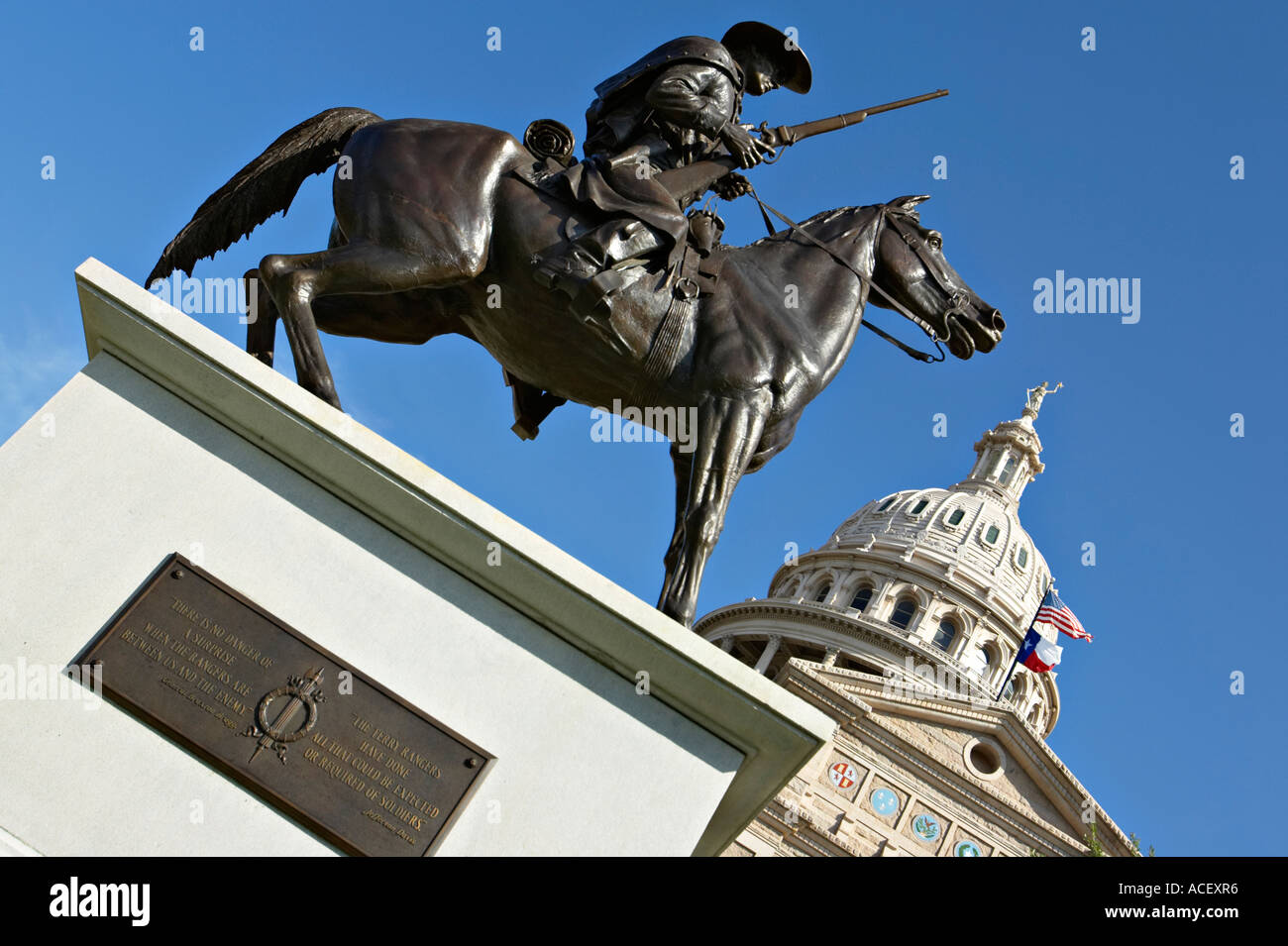 TEXAS Austin Texas Rangers commemorative statue dome of state capitol ...