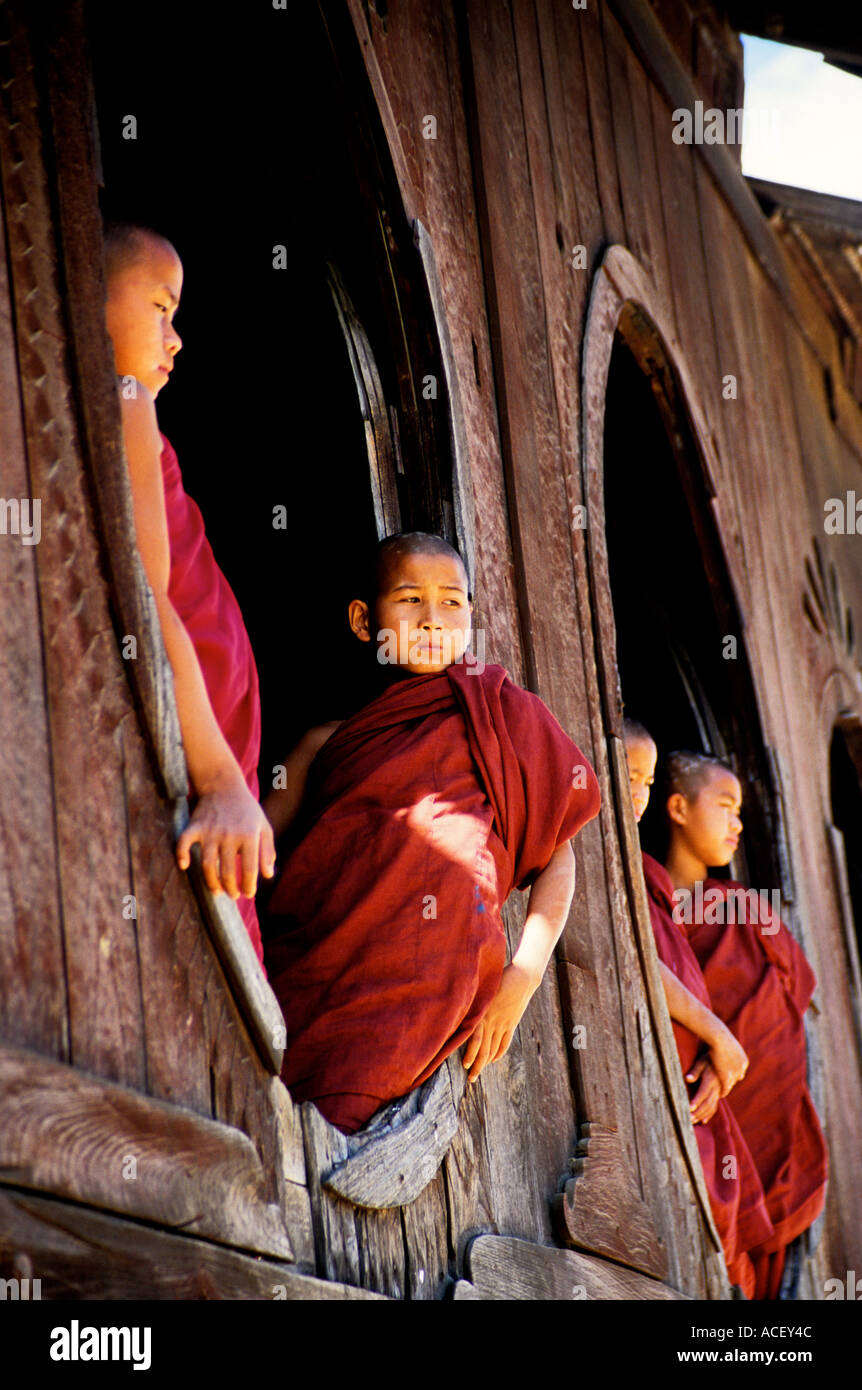 Shan State Myanmar Burma Novice Monks in monastery Stock Photo - Alamy