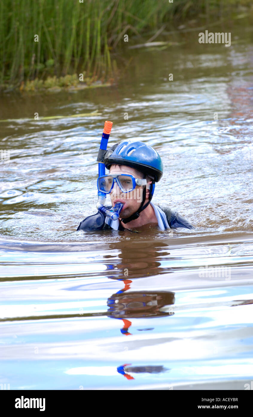 Mountain bike bog snorkelling championships hi-res stock photography ...