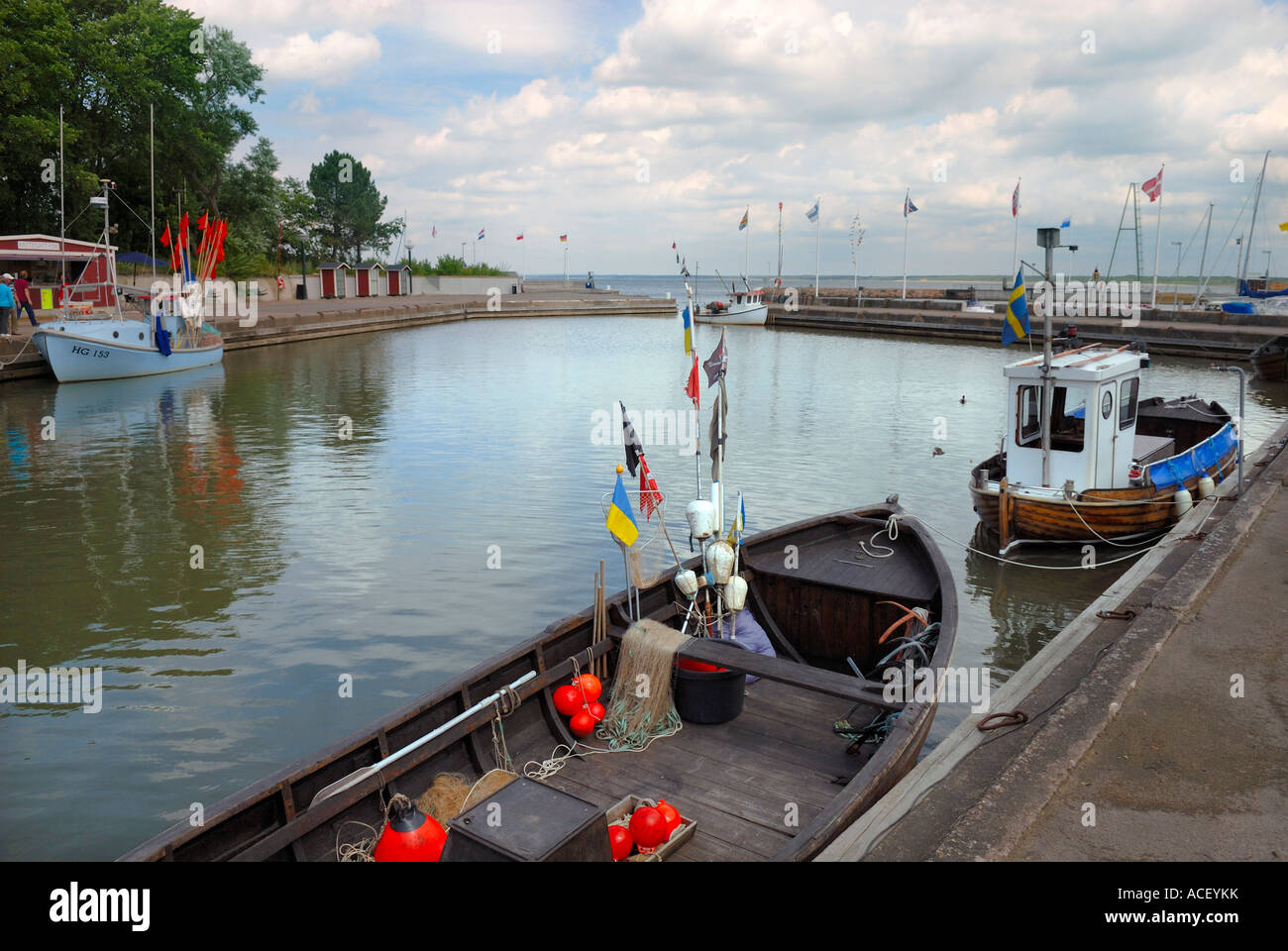 Bastad harbour in Sweden Stock Photo - Alamy