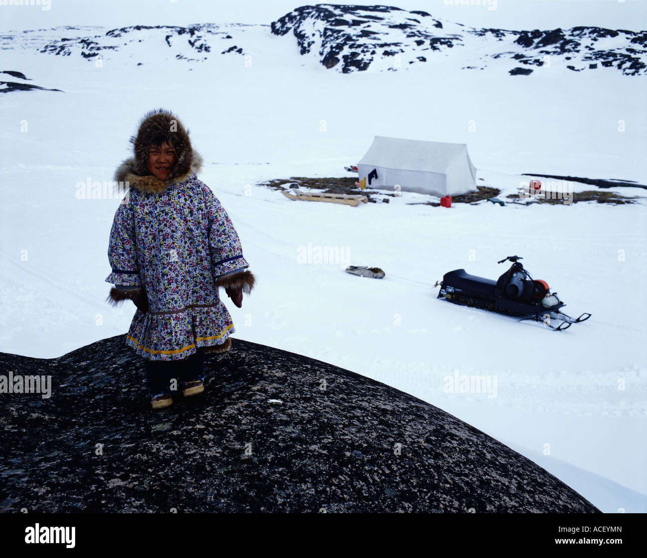 Snowmobile inuit hi-res stock photography and images - Alamy