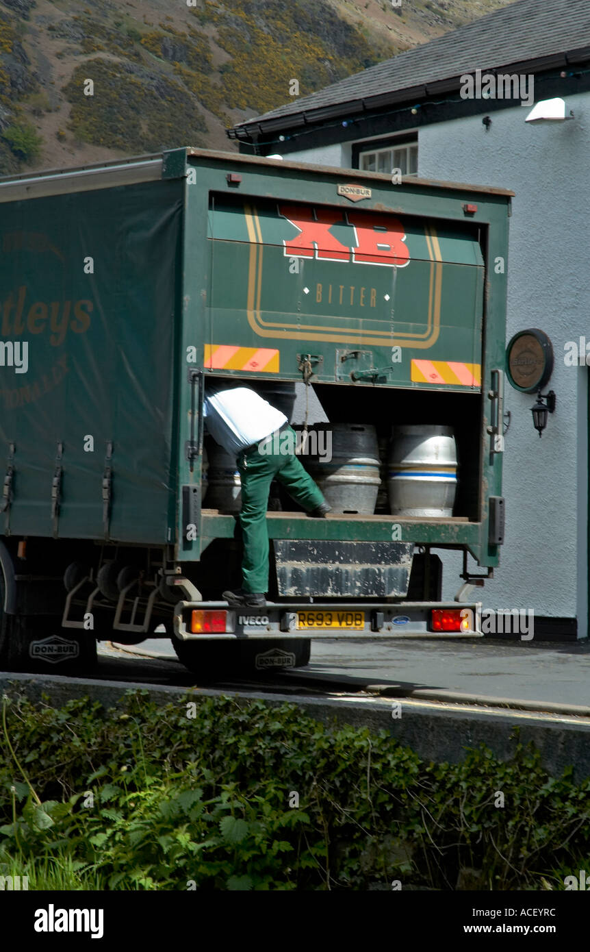 Beer delivery to an English Lake District pub or public house The beer ...