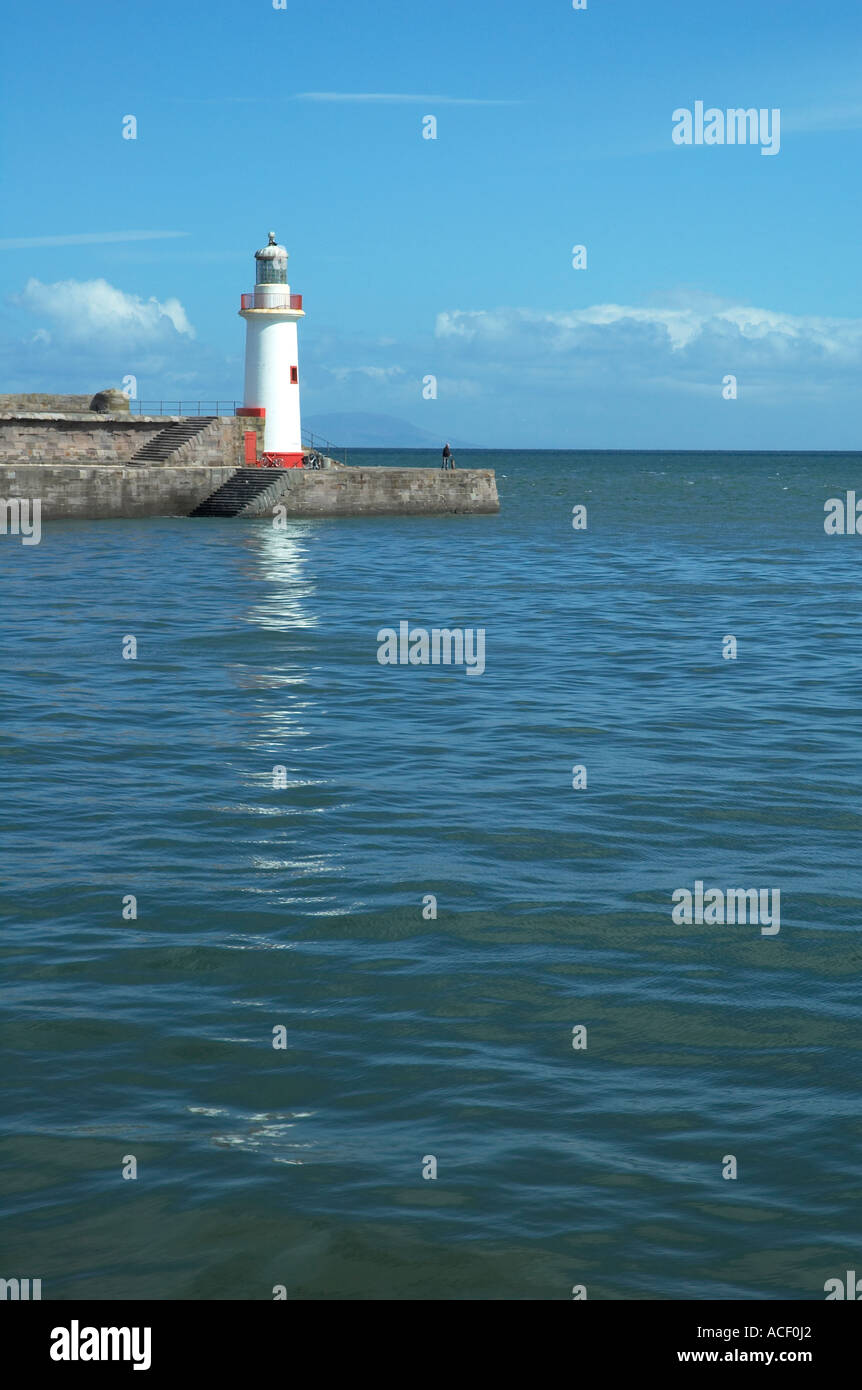 Entrance and Lighthouse to the Port of Whitehaven Stock Photo - Alamy