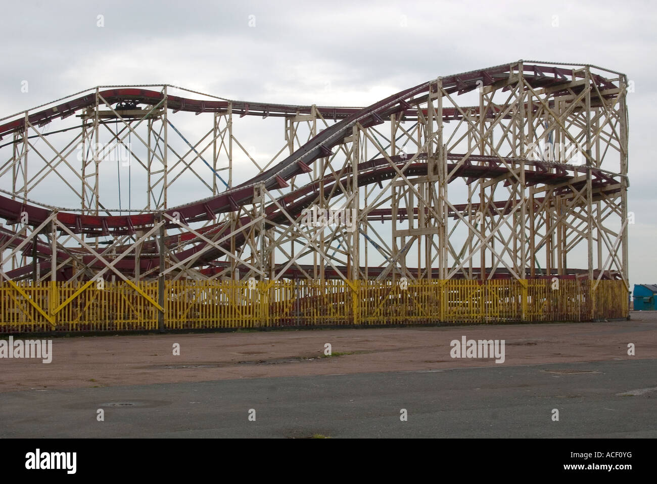 Decaying Seaside Funfair at Folkestone in Kent and Example of Wooden ...