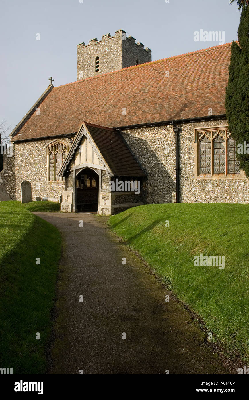 Porch at St Mary The Virgin Nonington Stock Photo - Alamy