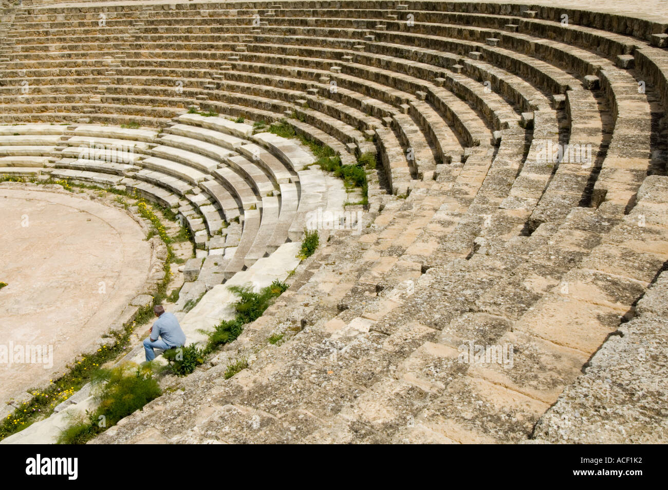The Roman Amphitheatre at Salamis, North Cyprus, Europe Stock Photo - Alamy