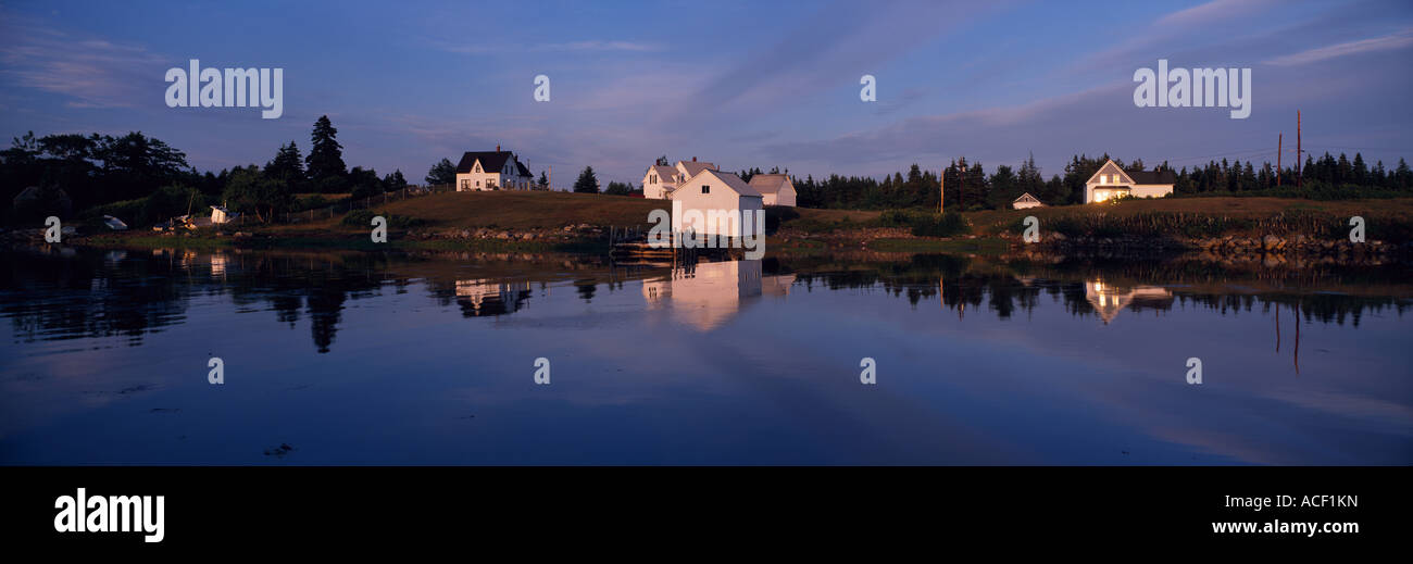 Panorama village reflection water vogler's cove nova scotia canada ...