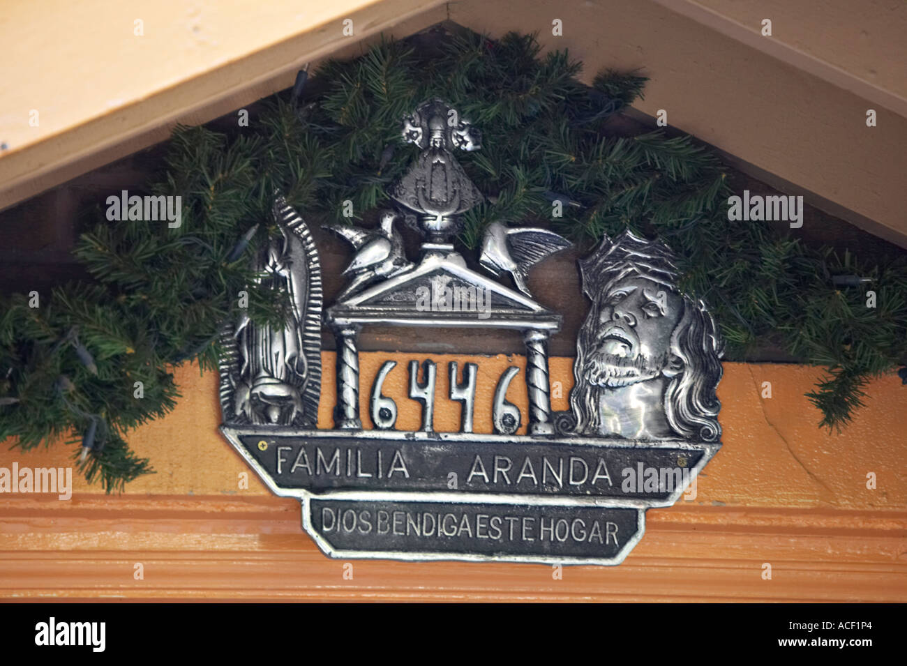 STREET SCENE Chicago Illinois Plaque above door God bless this house in ...