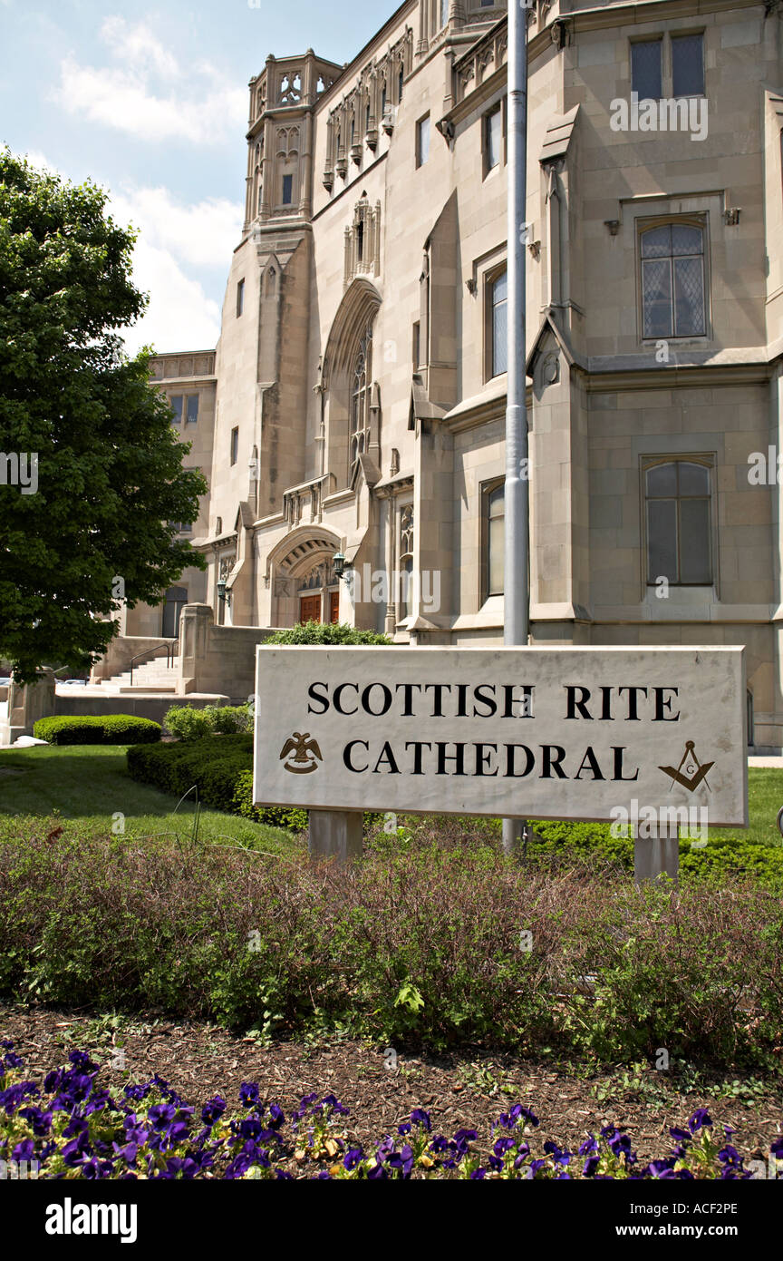 INDIANA Indianapolis Scottish Rite Cathedral downtown building ...