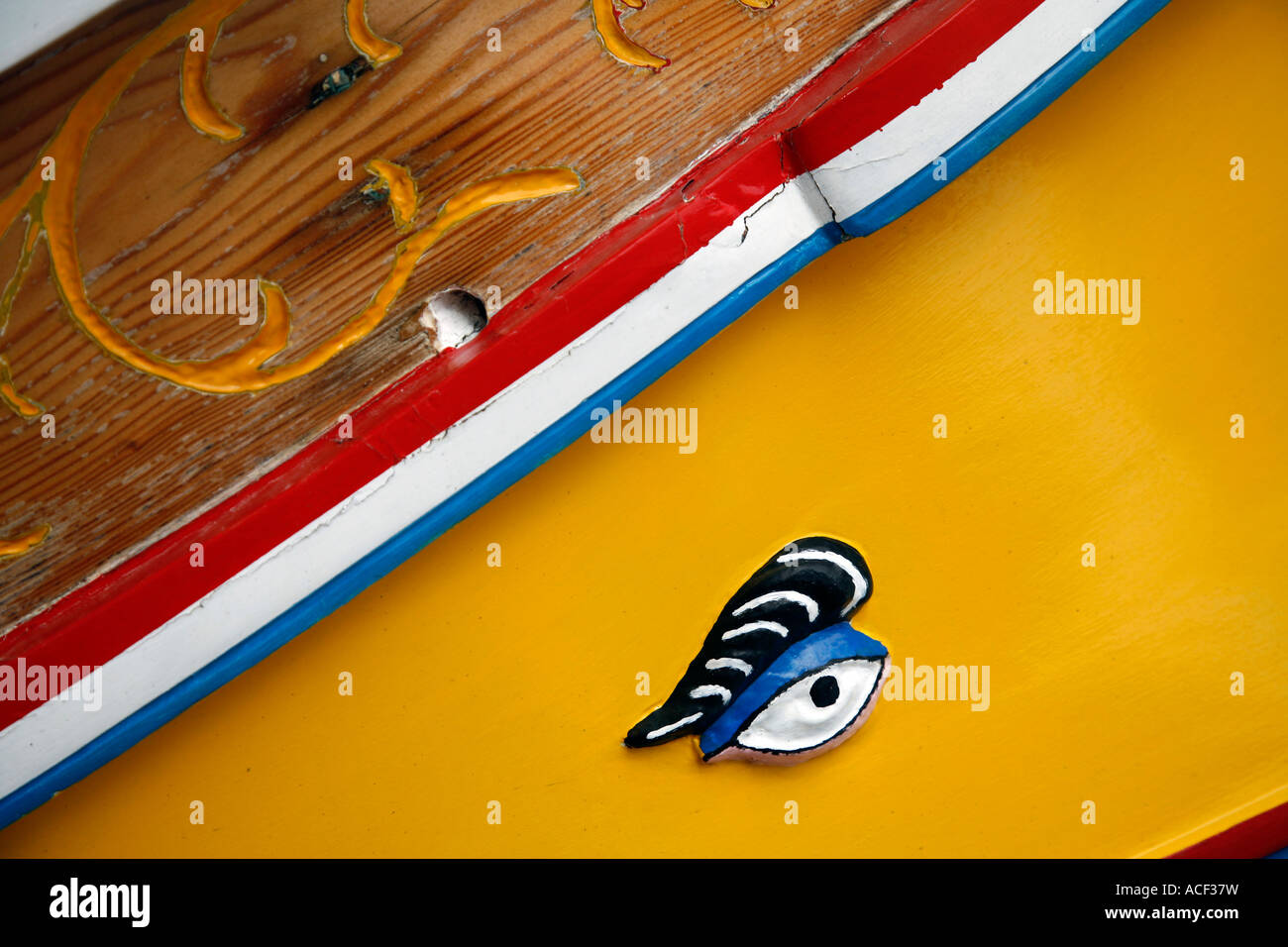 Luzzu boat eye - the Osiris, in Malta Stock Photo - Alamy