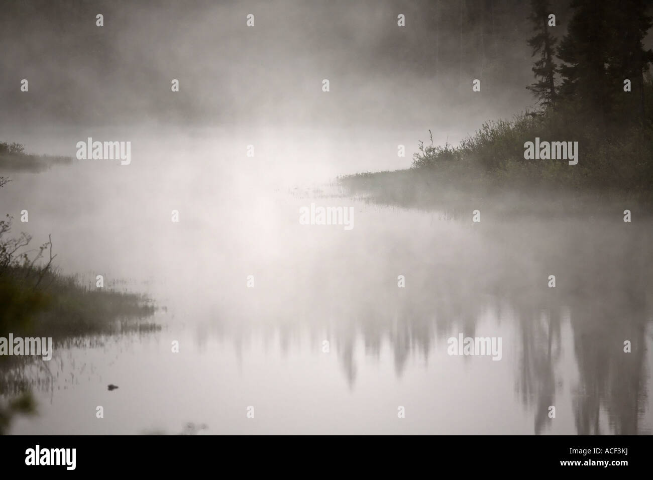 Misty morning in scenic Saskatchewan Stock Photo - Alamy