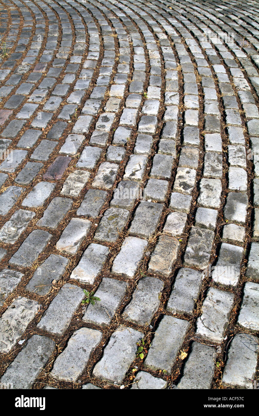 France paris cobblestone street detail Stock Photo - Alamy