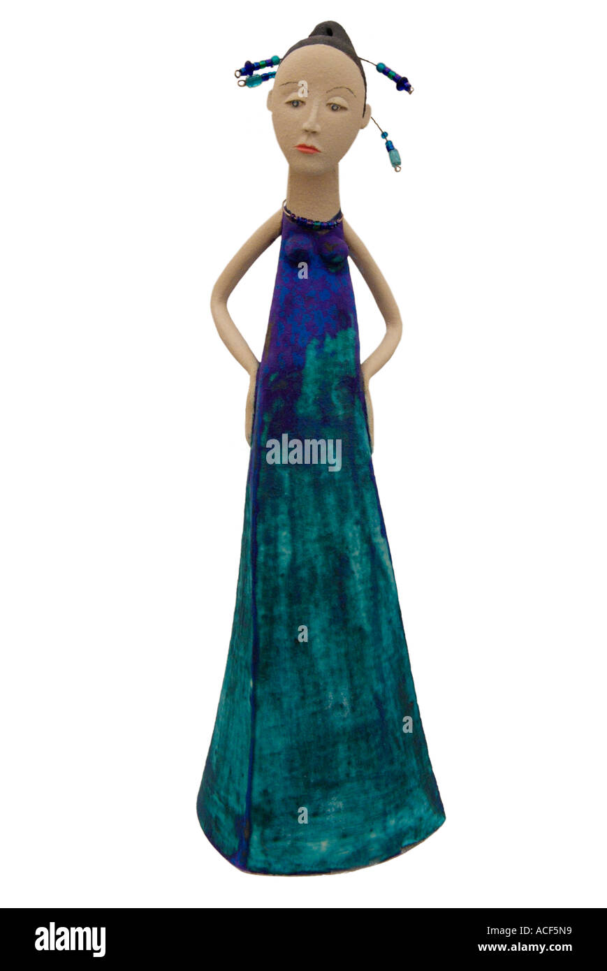 Ceramic studio art pottery figure UK English clay pot glazed art unique ...