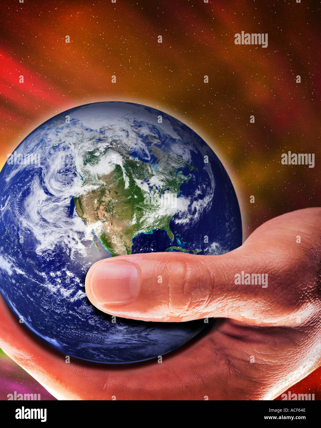 Gods Hands Holding Earth