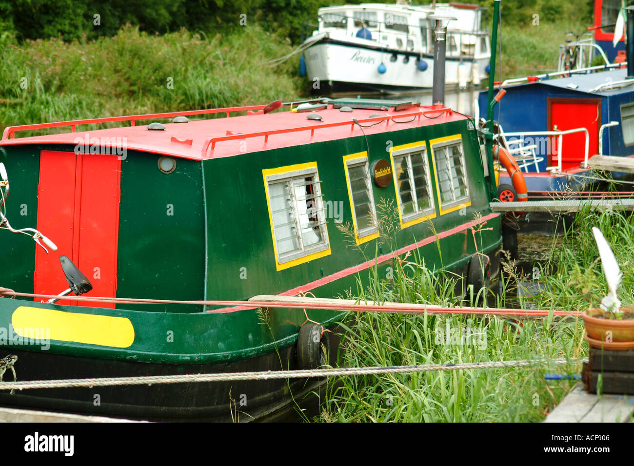 Houseboat at Hazelhatch Co Kildare Ireland Stock Photo - Alamy