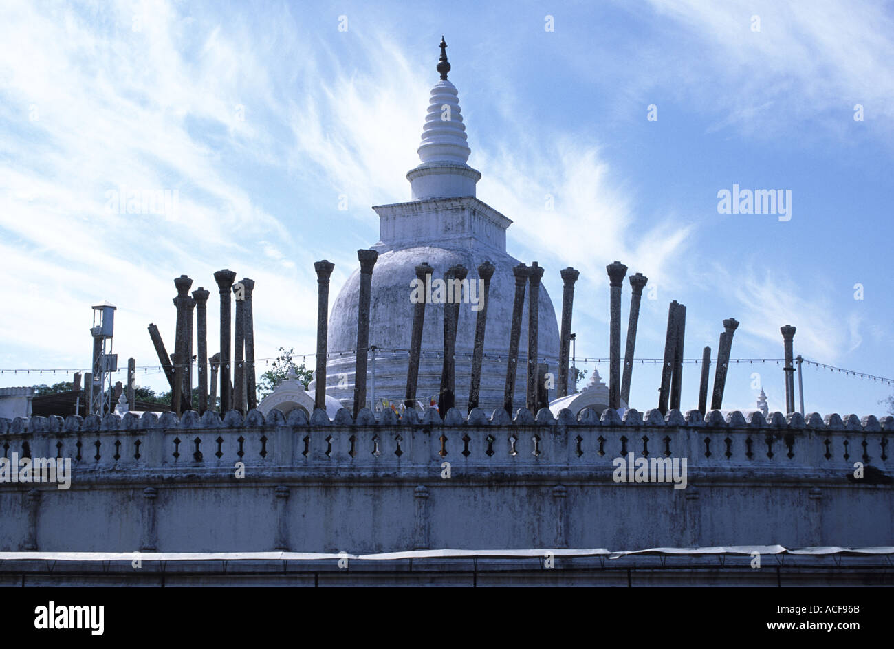 Stupa with Columns Anuradhapura Sri Lanka Stock Photo - Alamy