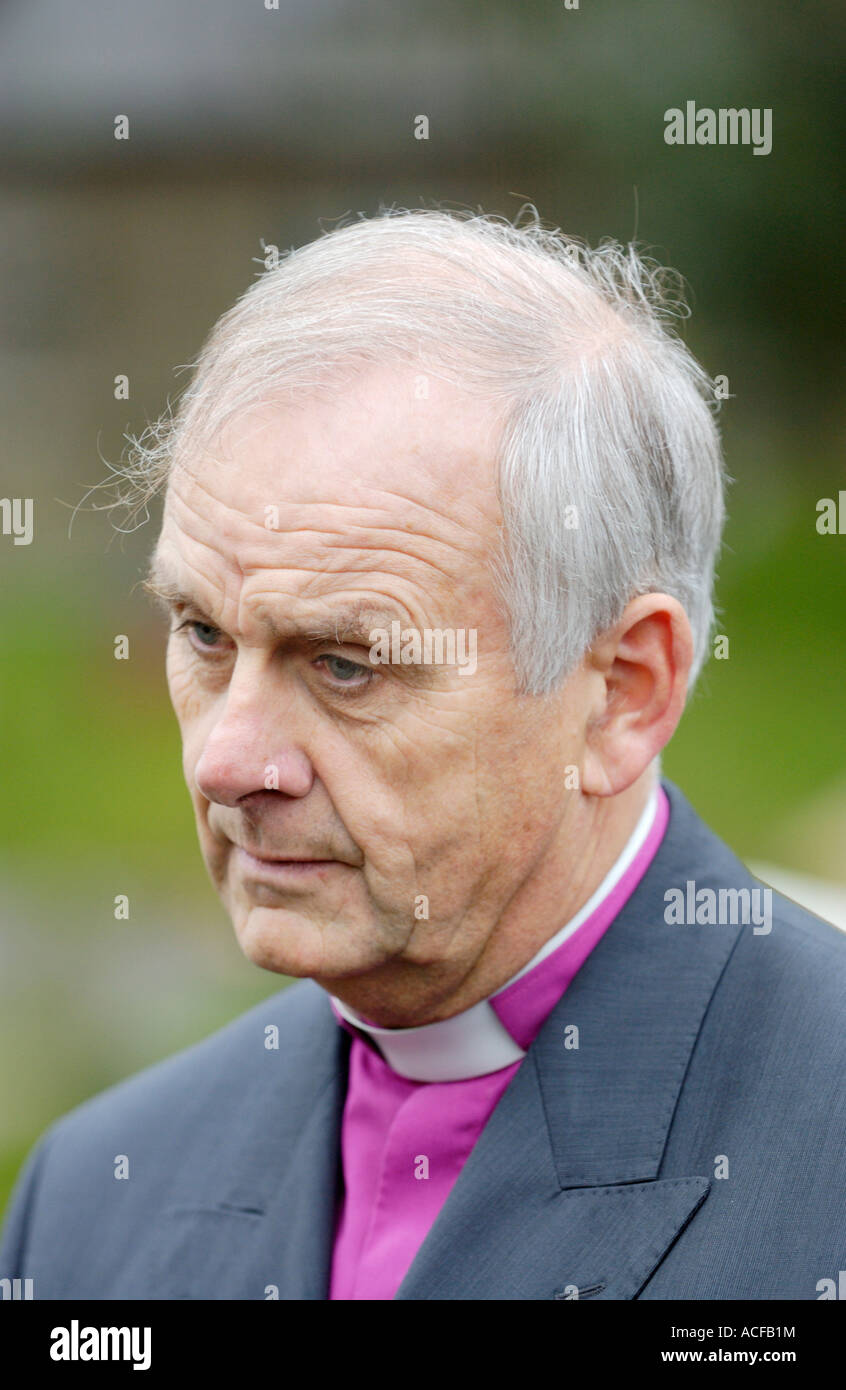 Archbishop of Wales Barry Morgan speaking to the media after murder of ...