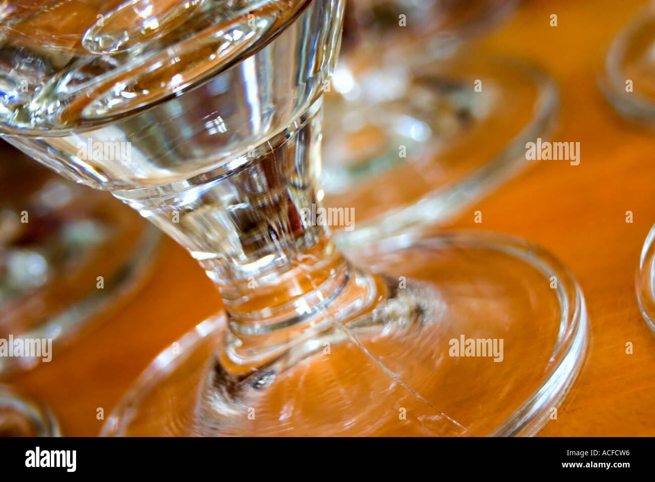 stem of an empty wineglass Stock Photo - Alamy