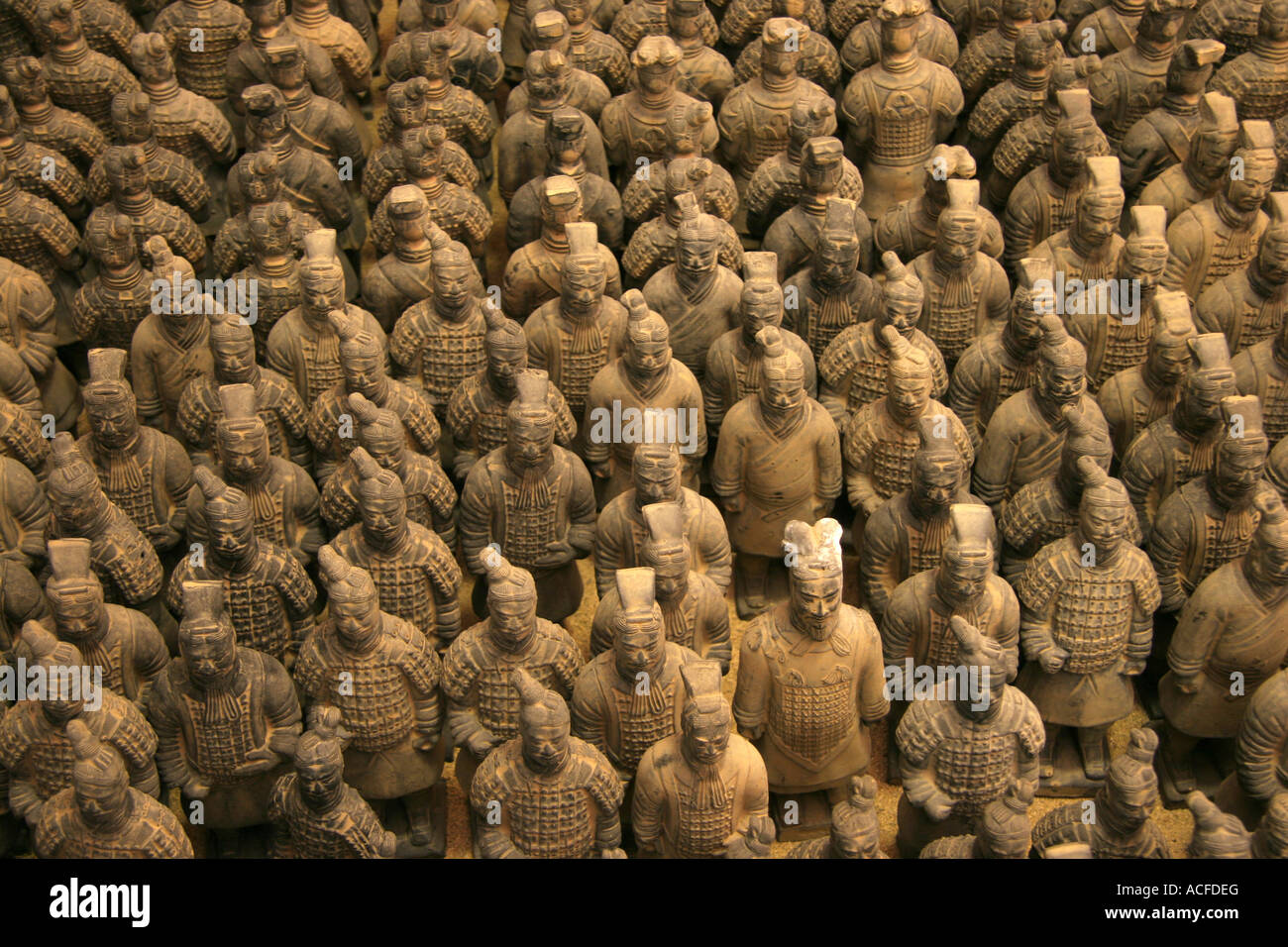 Clay miniature models of terracotta warriors Stock Photo - Alamy
