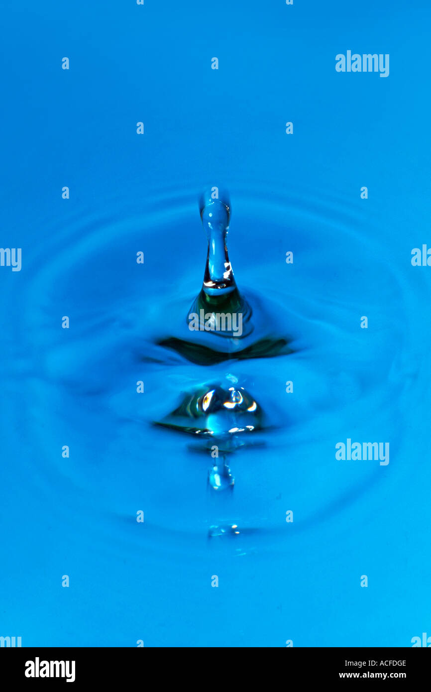 water drop blue Stock Photo - Alamy