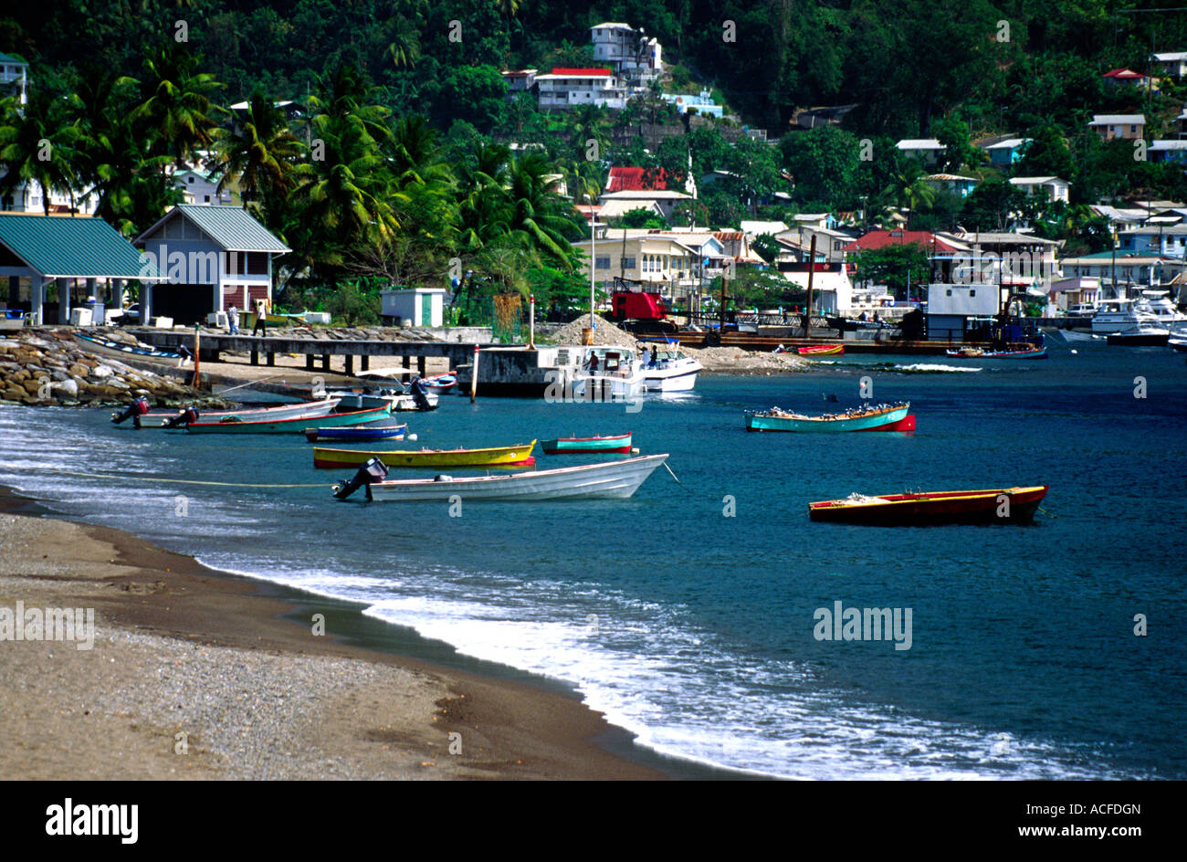 St. Lucia Anse La Raye Bay Stock Photo - Alamy