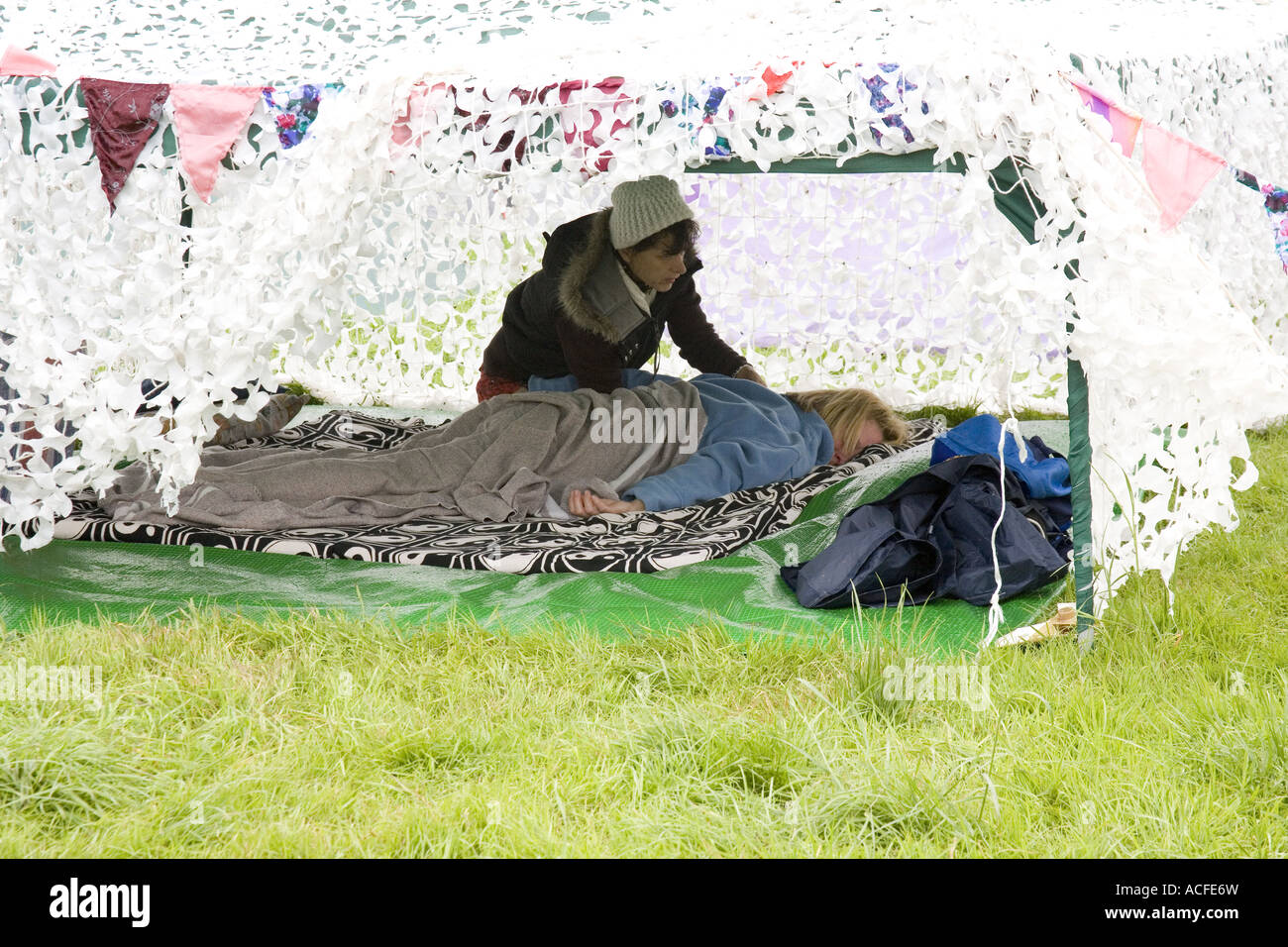 The Healing fields at the Glastonbury festival 2007 Stock Photo - Alamy
