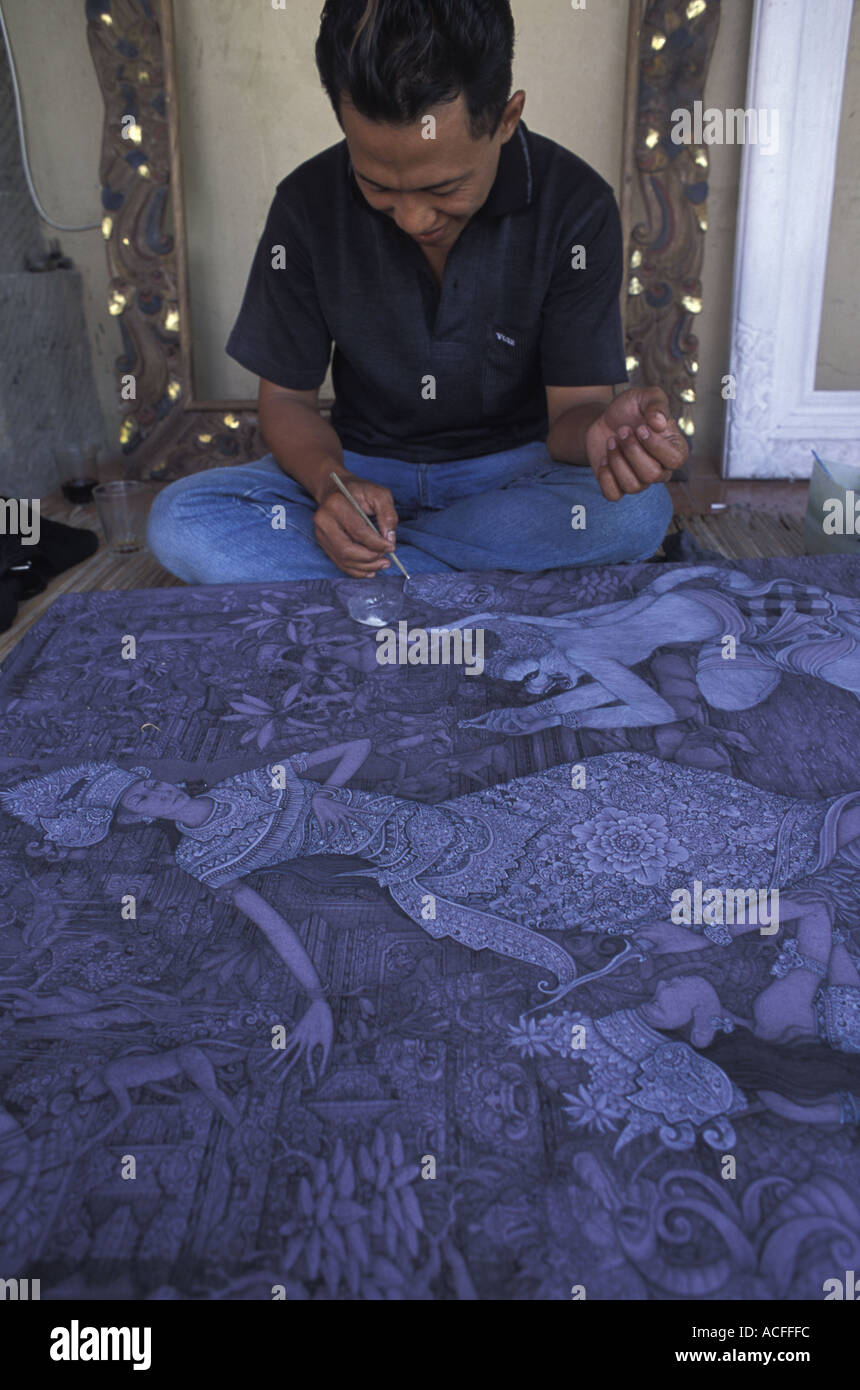 INDONESIA Bali Batik making Stock Photo - Alamy