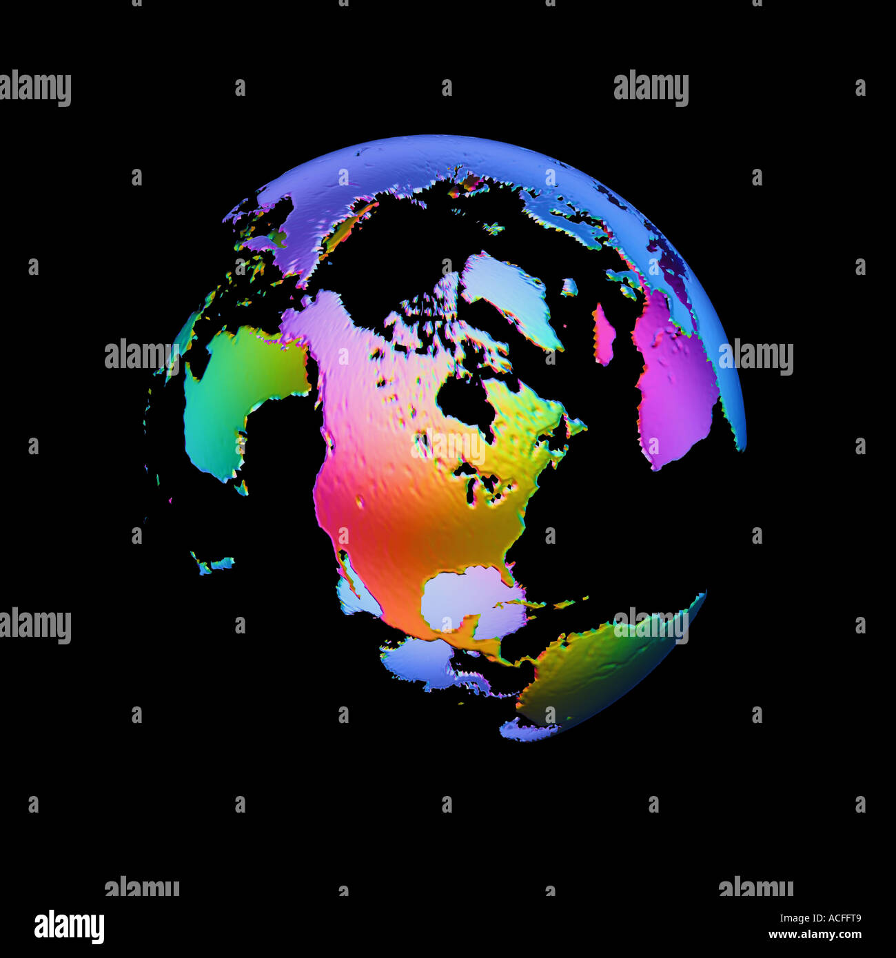 Globe model centered on the North American continent Stock Photo - Alamy